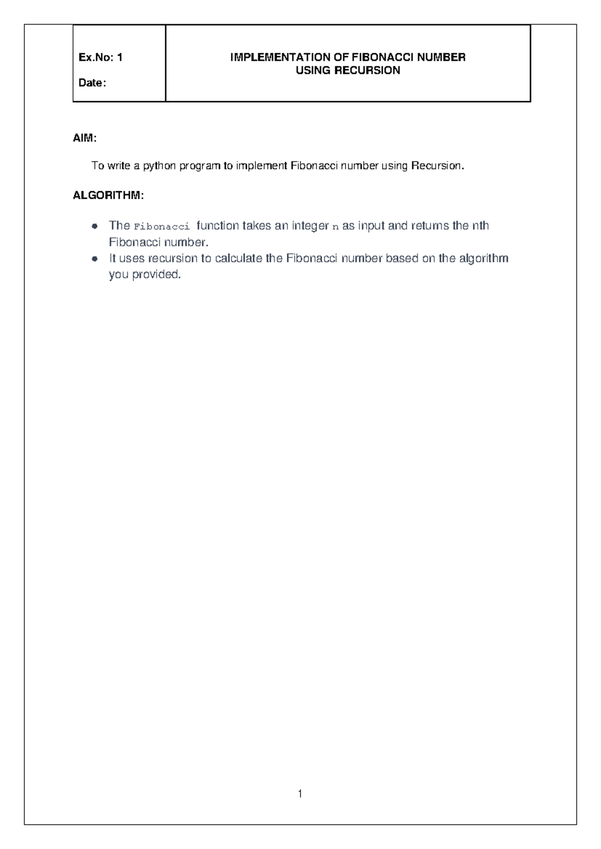 Ads python - practical - AIM: To write a python program to implement ...
