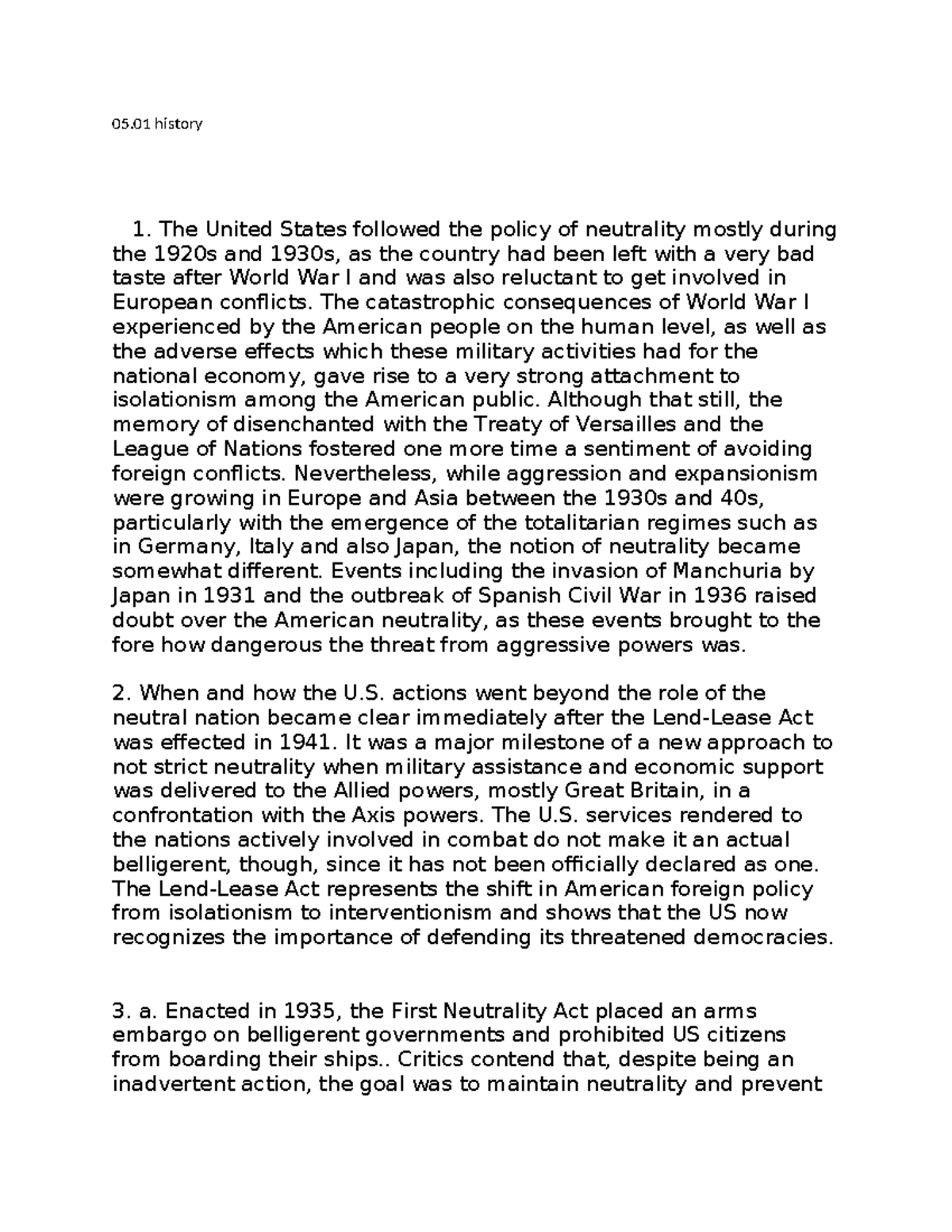 05.01 history - Spanish - 05 history 1. The United States followed the ...