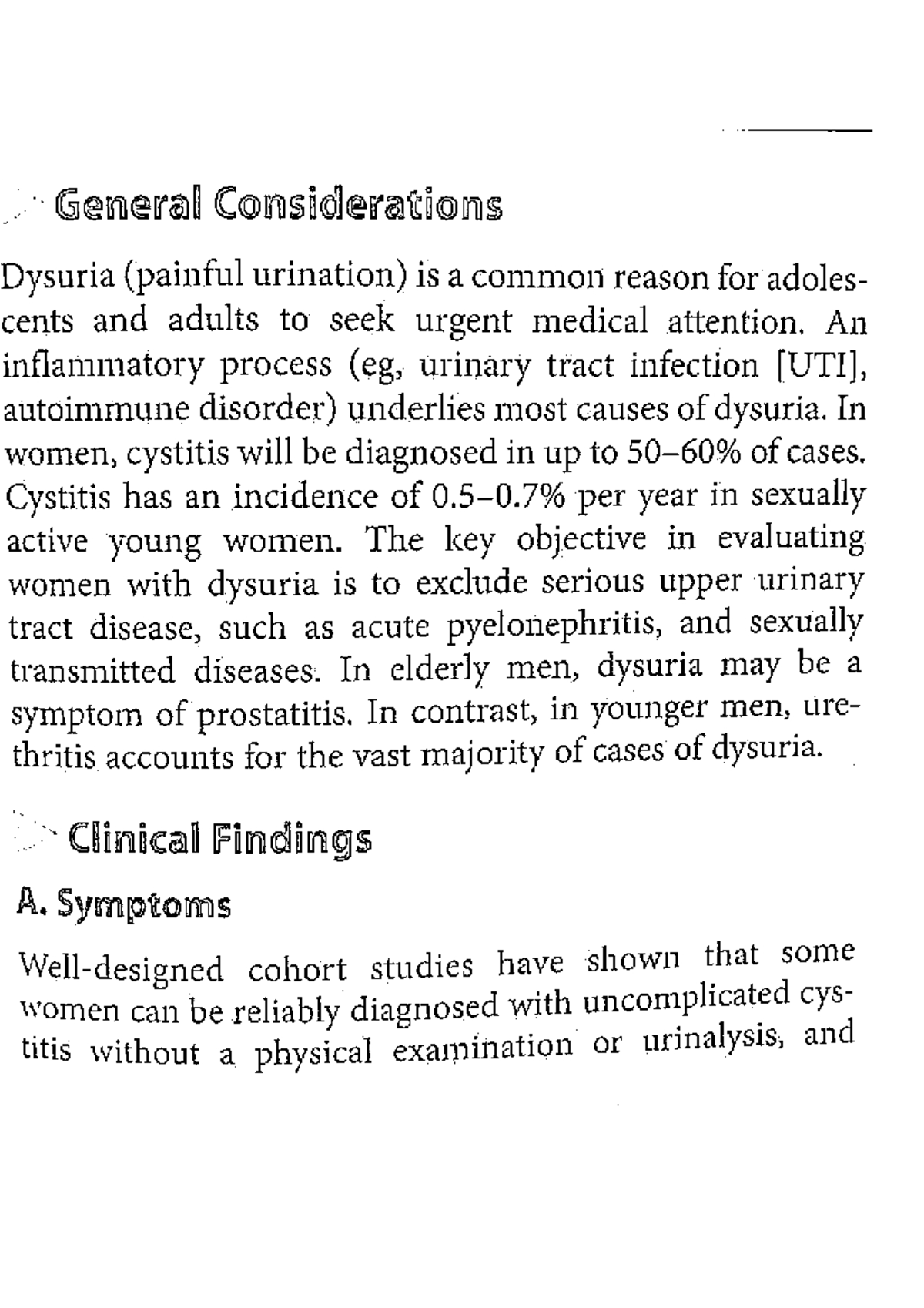 Dysuria - Human Anatomy and Physiology 1 - Studocu