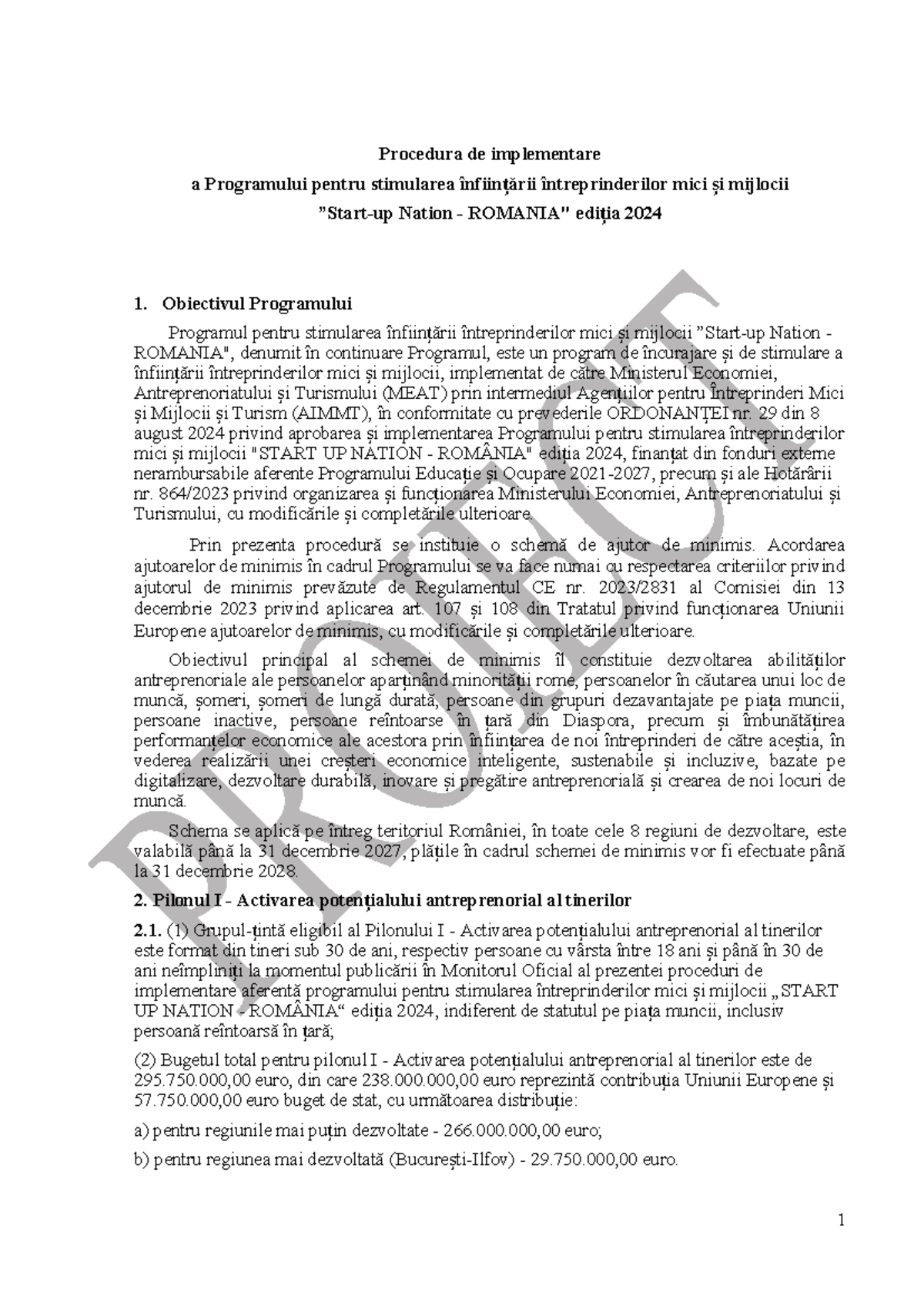 Proiect SUN 02092024 - sun2024 - Procedura de implementare a ...