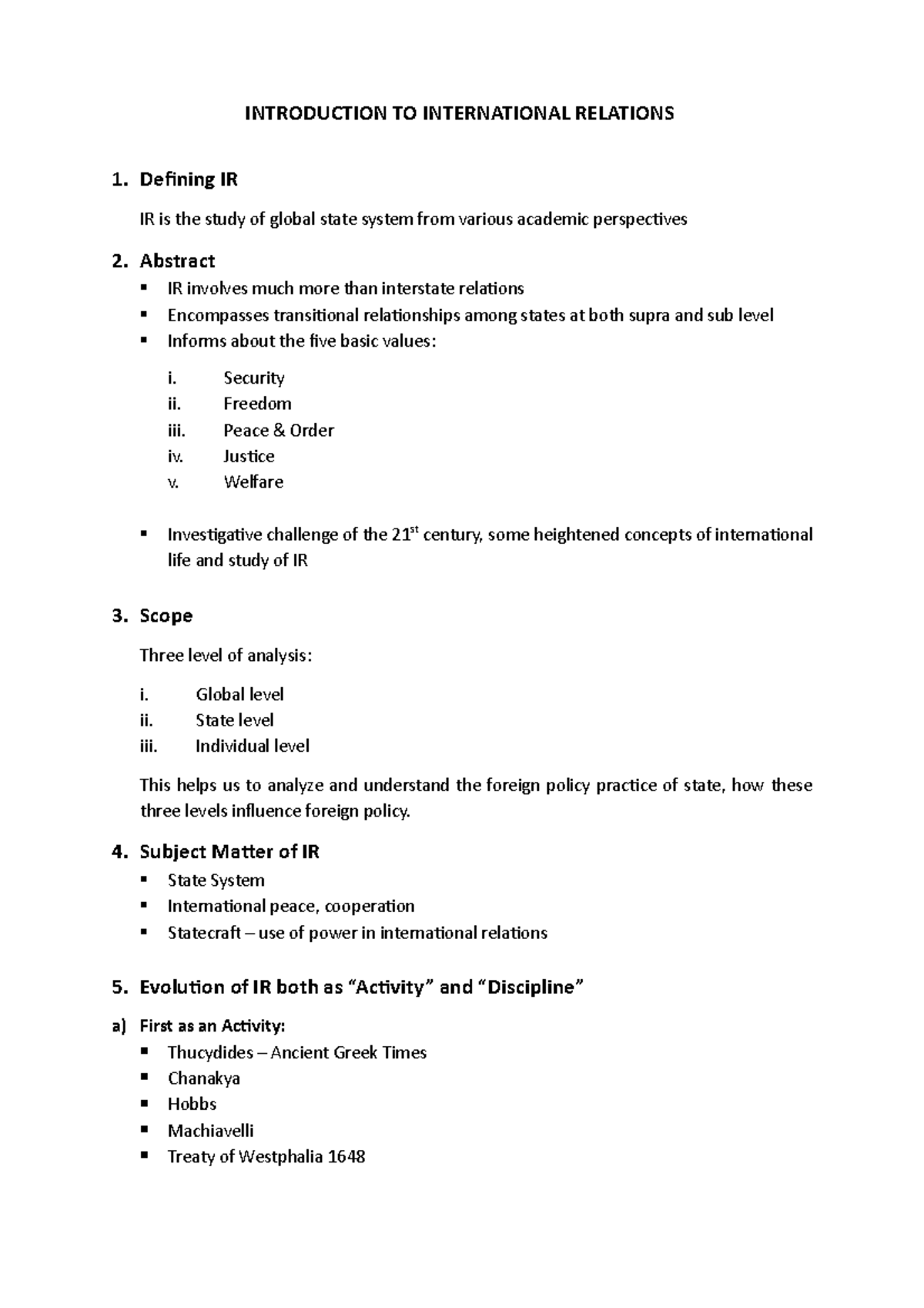 Introduction To IR Gkkgk INTRODUCTION TO INTERNATIONAL RELATIONS 1 introduction-to-ir-gkkgk-introduction-to-international-relations-1