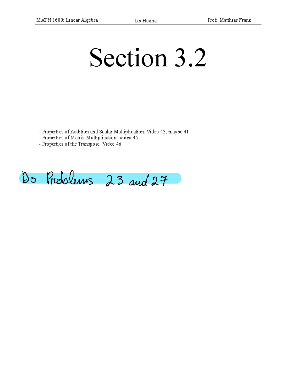 Section 3 - EC 2220: Intermediate Macroeconomics I Baxter Robinson ...