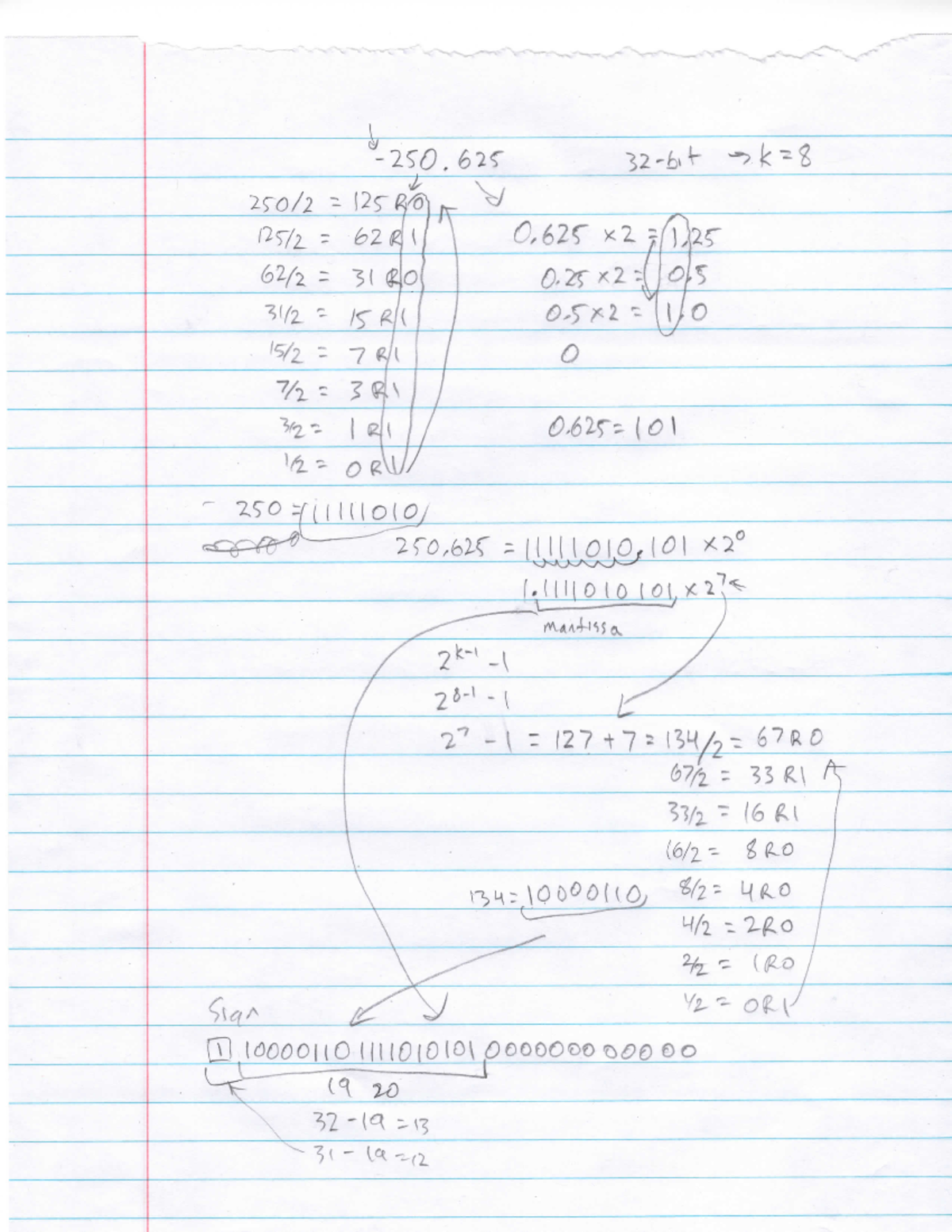 Binary 32bit - lecture notes - Cmput201 - 32-,f,'tr ik=S /,-i,2 = Z,3 ...
