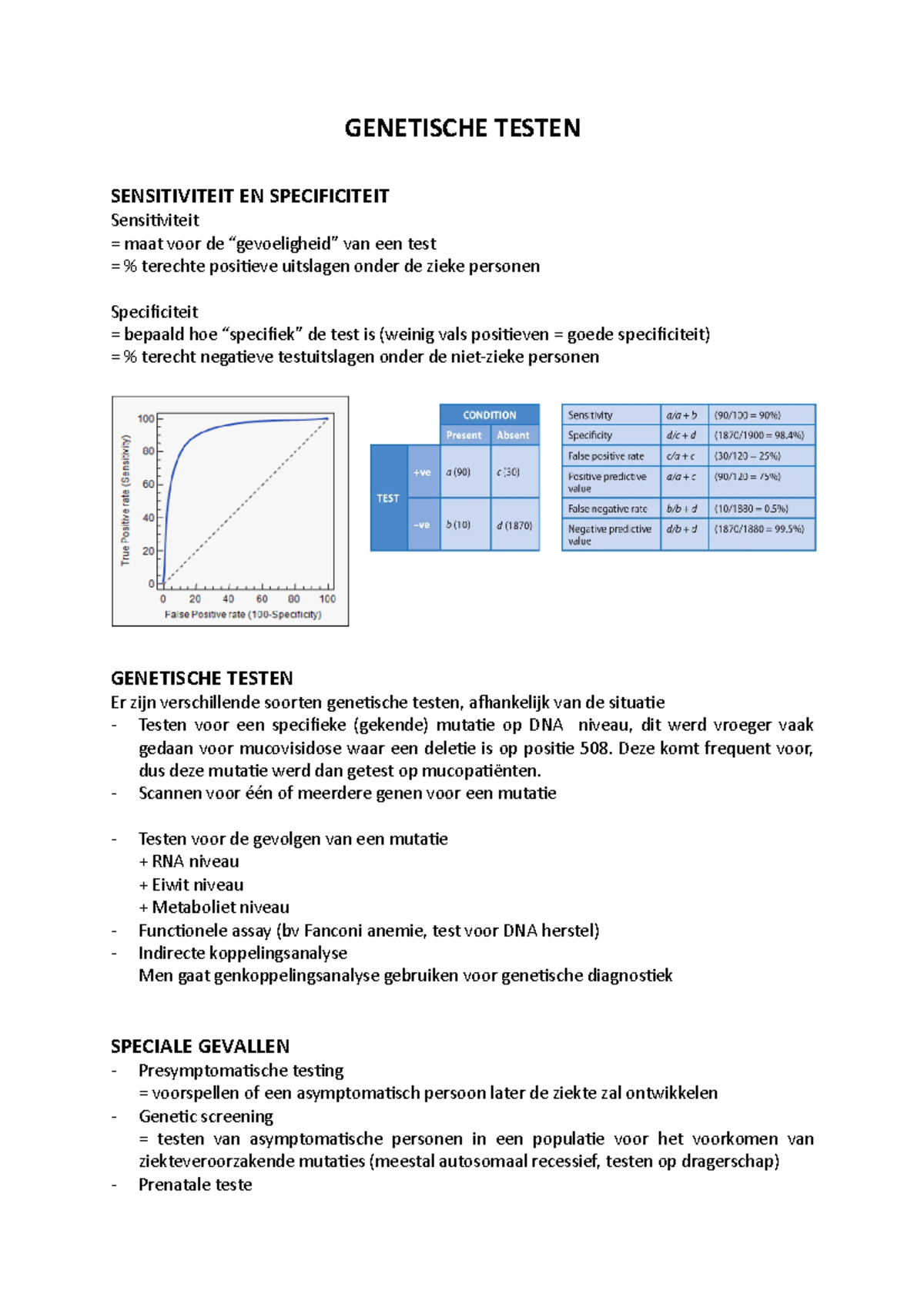 7. Genetische Testen - Collegenotities - GENETISCHE TESTEN ...