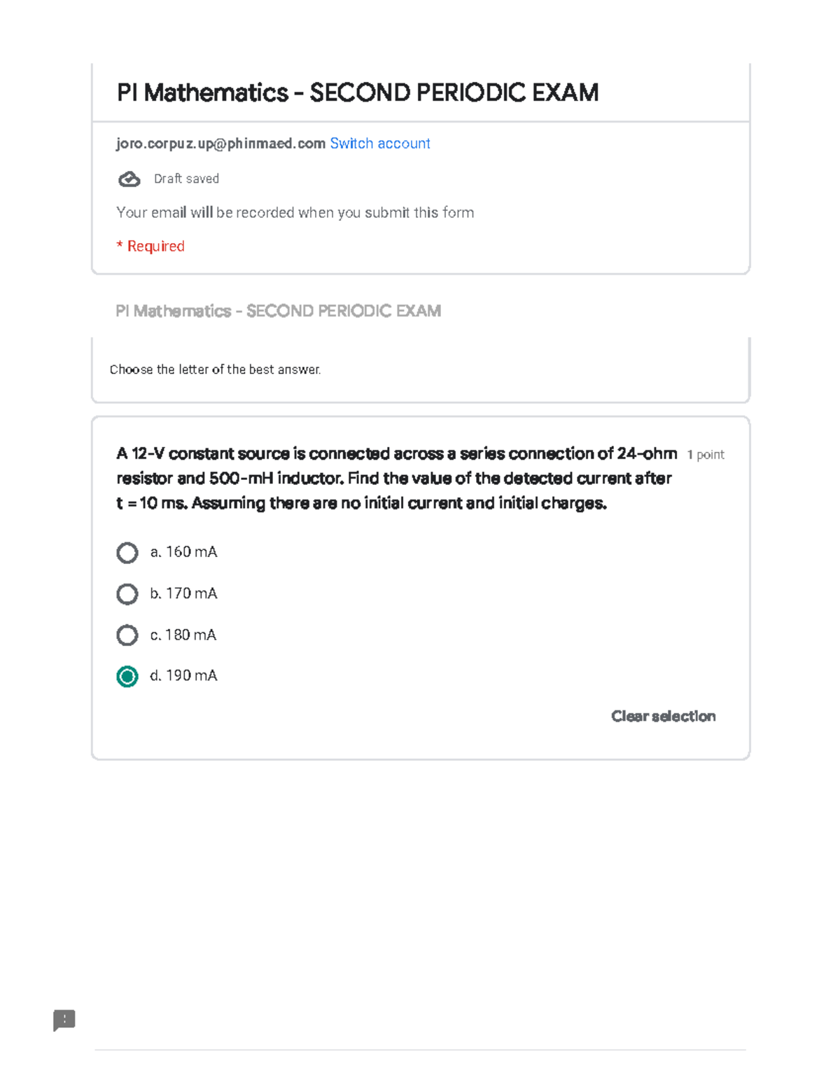 PI Mathematics Second Periodic EXAM 1 - PI Mathematics - SECOND ...