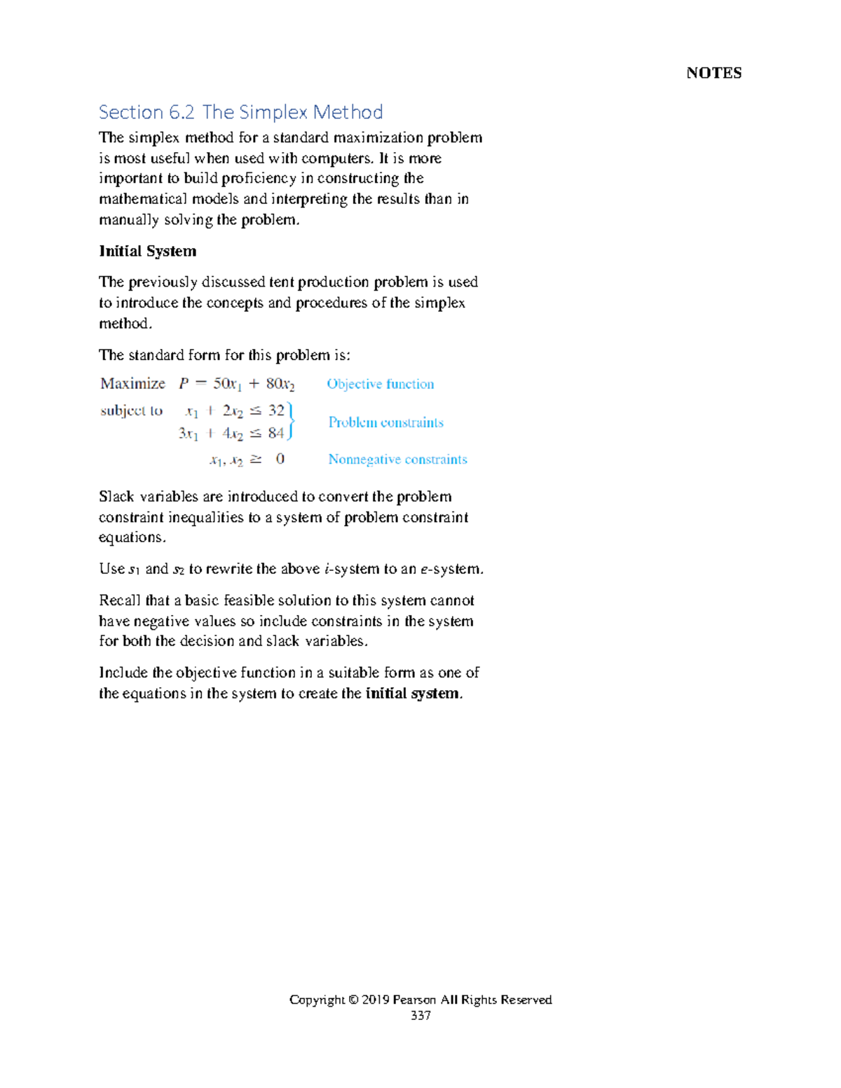 Bfmb14e noteguide 6 2 - The Simplex Method practice - NOTES Copyright ...