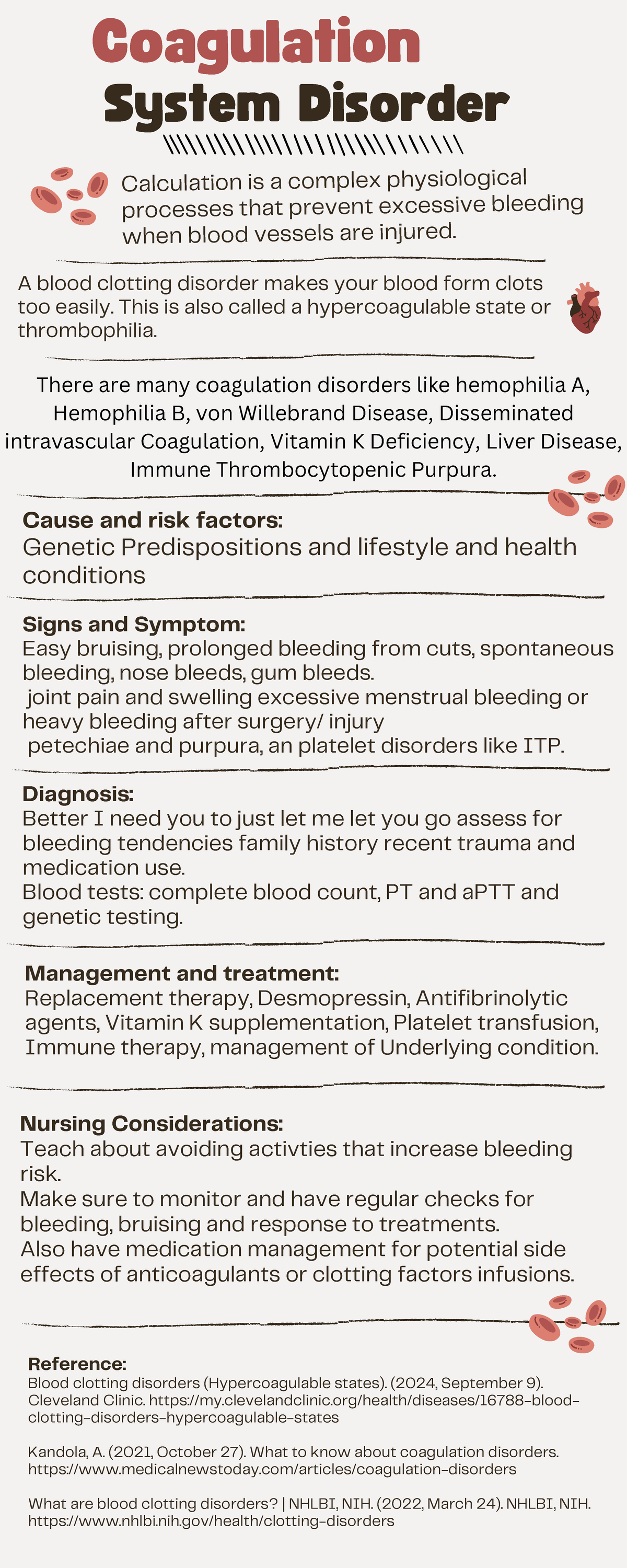 Coagulation - System Disorder Coagulation Calculation is a complex ...