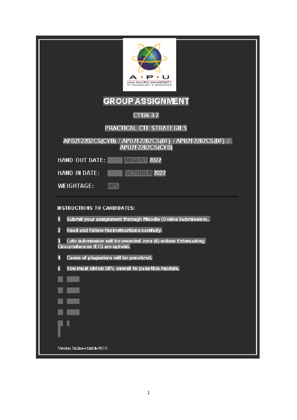 Portfolio 2 - [Ziad Tareq Ziad Azouqah] [TP063655 - Table of Contents Section 1: Introduction ...