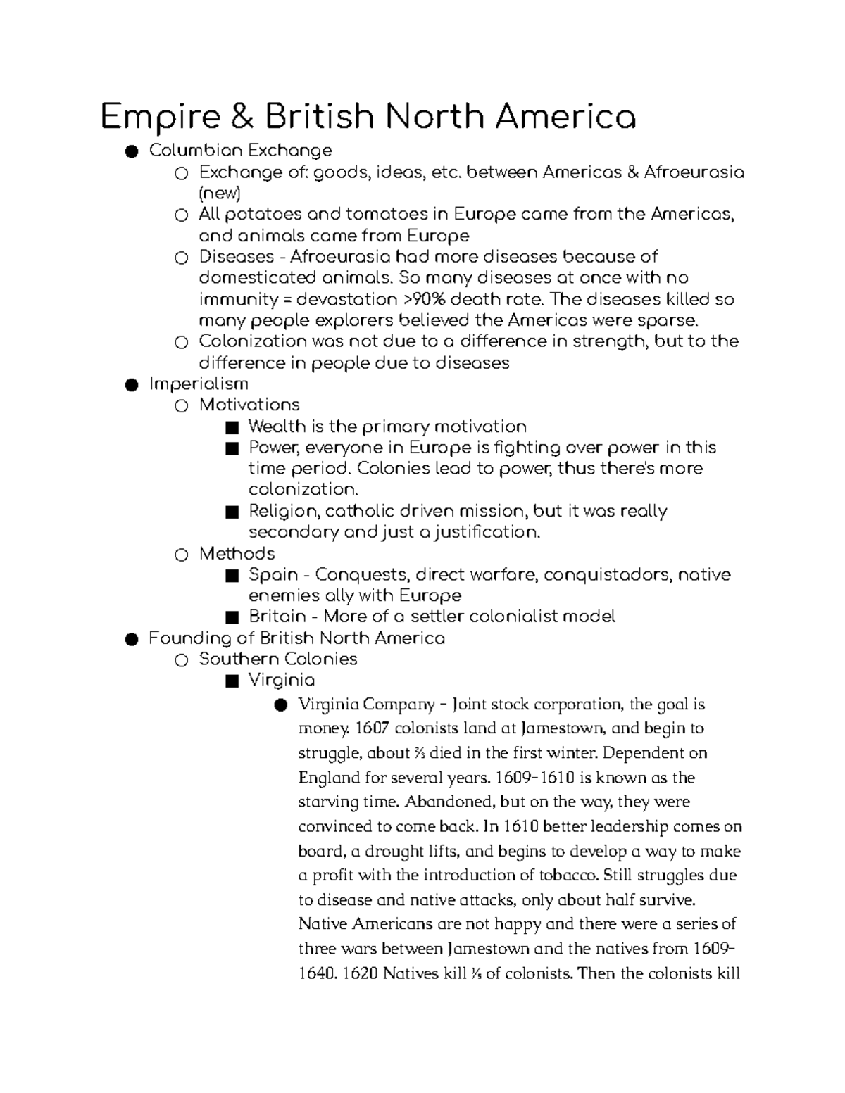 HIST2111 - Lecture Three Empire and British North America - Empire ...