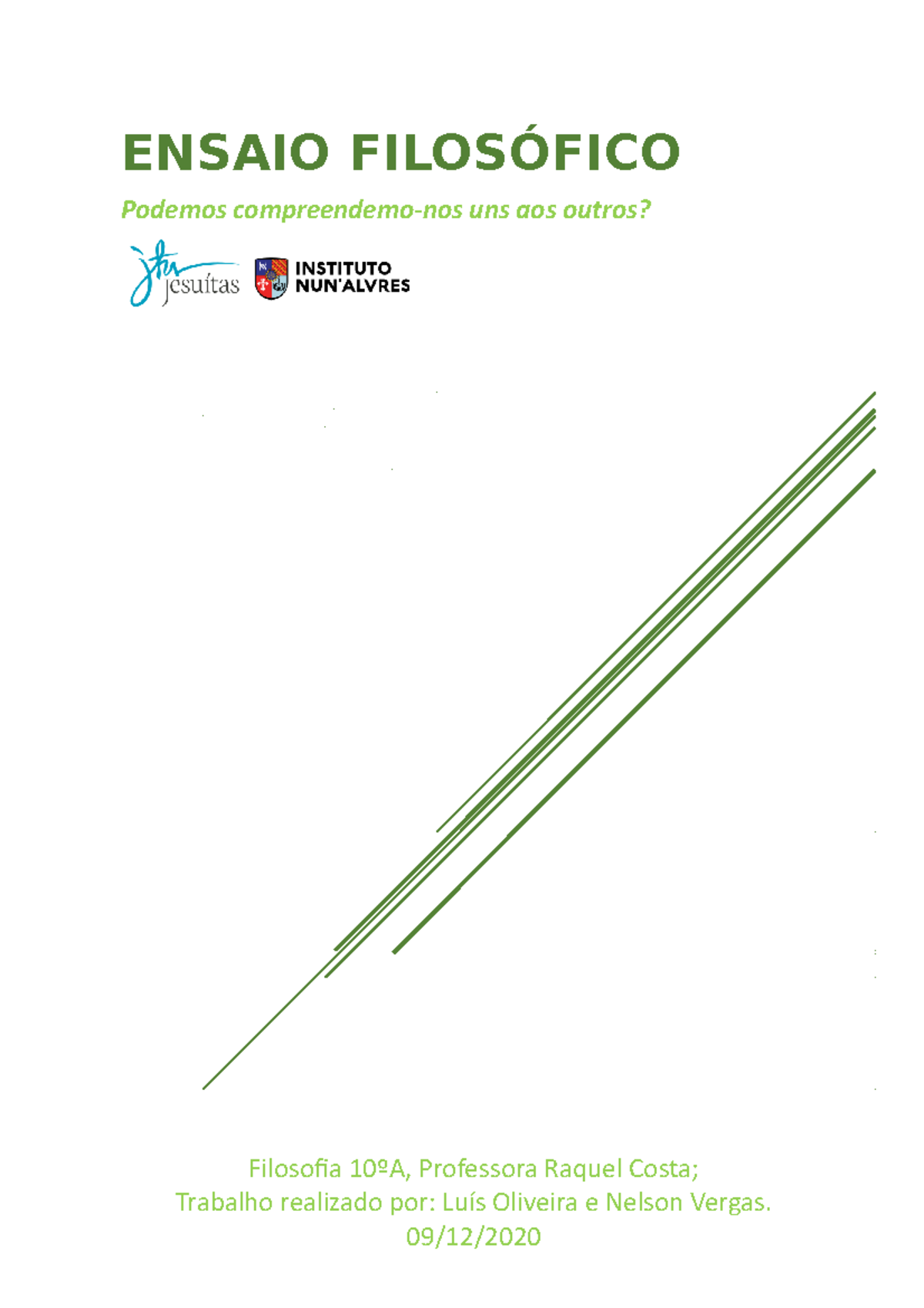 Ensaio filosofico - ajuda na capacidade de argumentação - ENSAIO ...