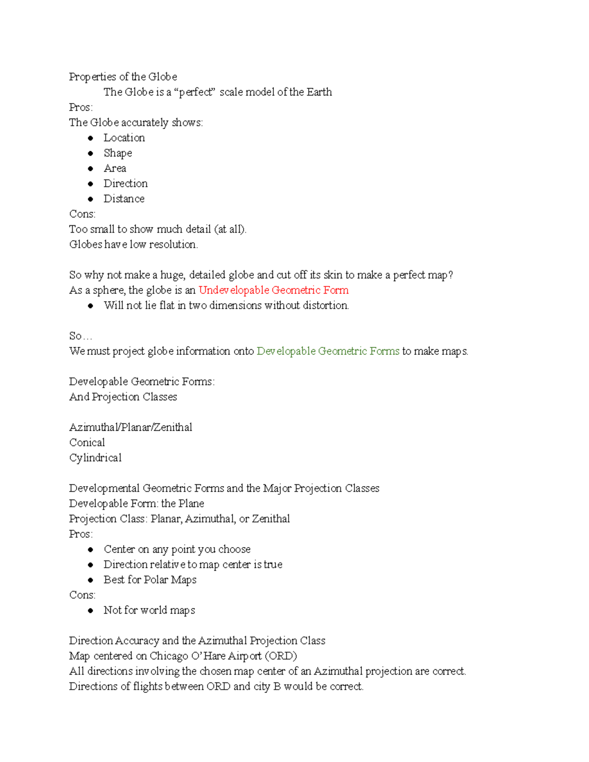 GEG 10- Properties of the Globe - Properties of the Globe The Globe is ...