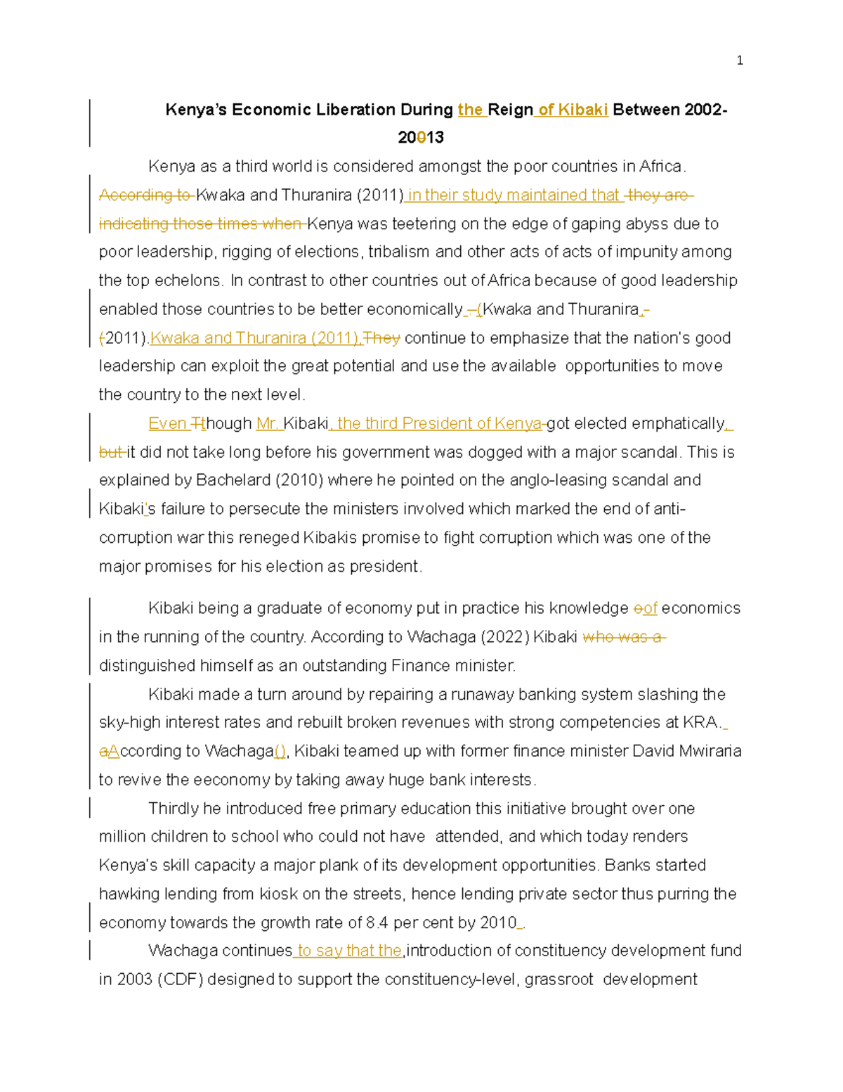 Kenyas Economic Liberation During Reign Between 2002 - 1 Kenya’s ...