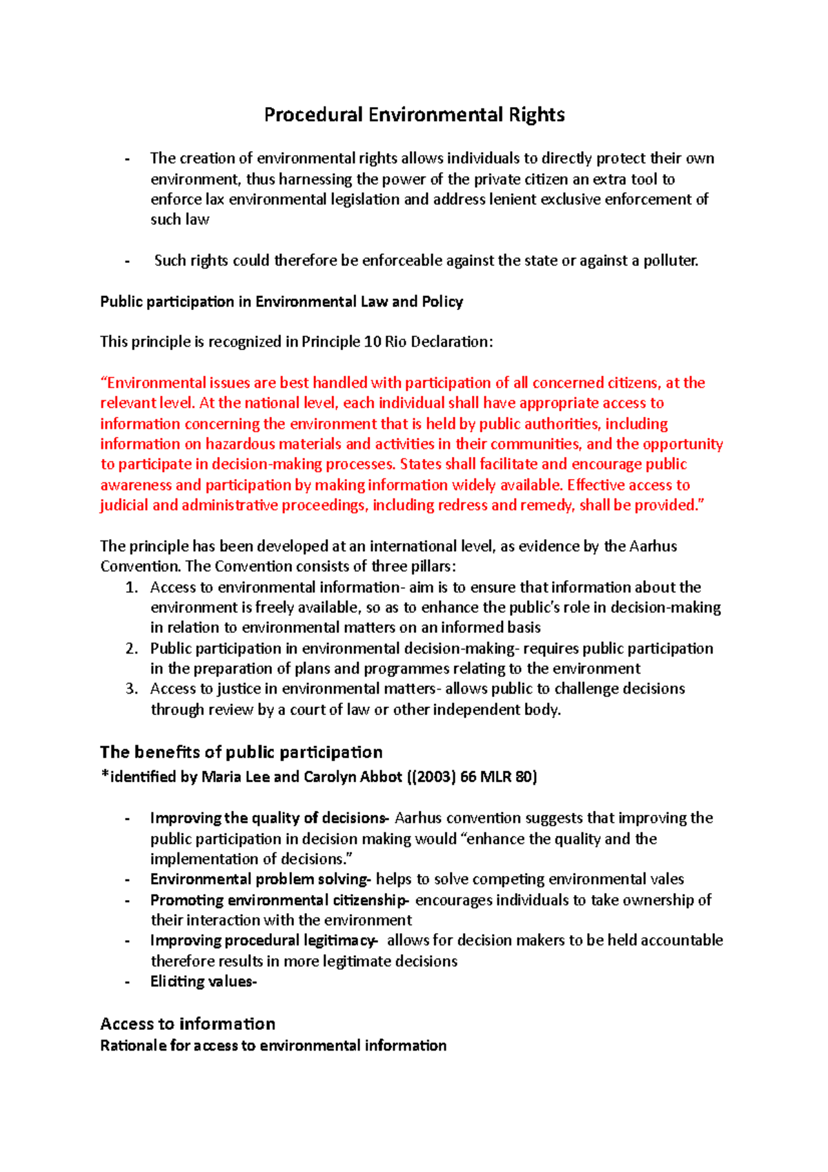 Procedural Environmental Rights seminar - Procedural Environmental ...