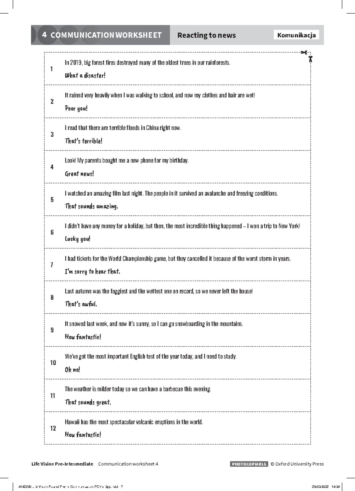 Life Vision Pre-Int Comm Worksheet U4 - Life Vision Pre-Intermediate ...