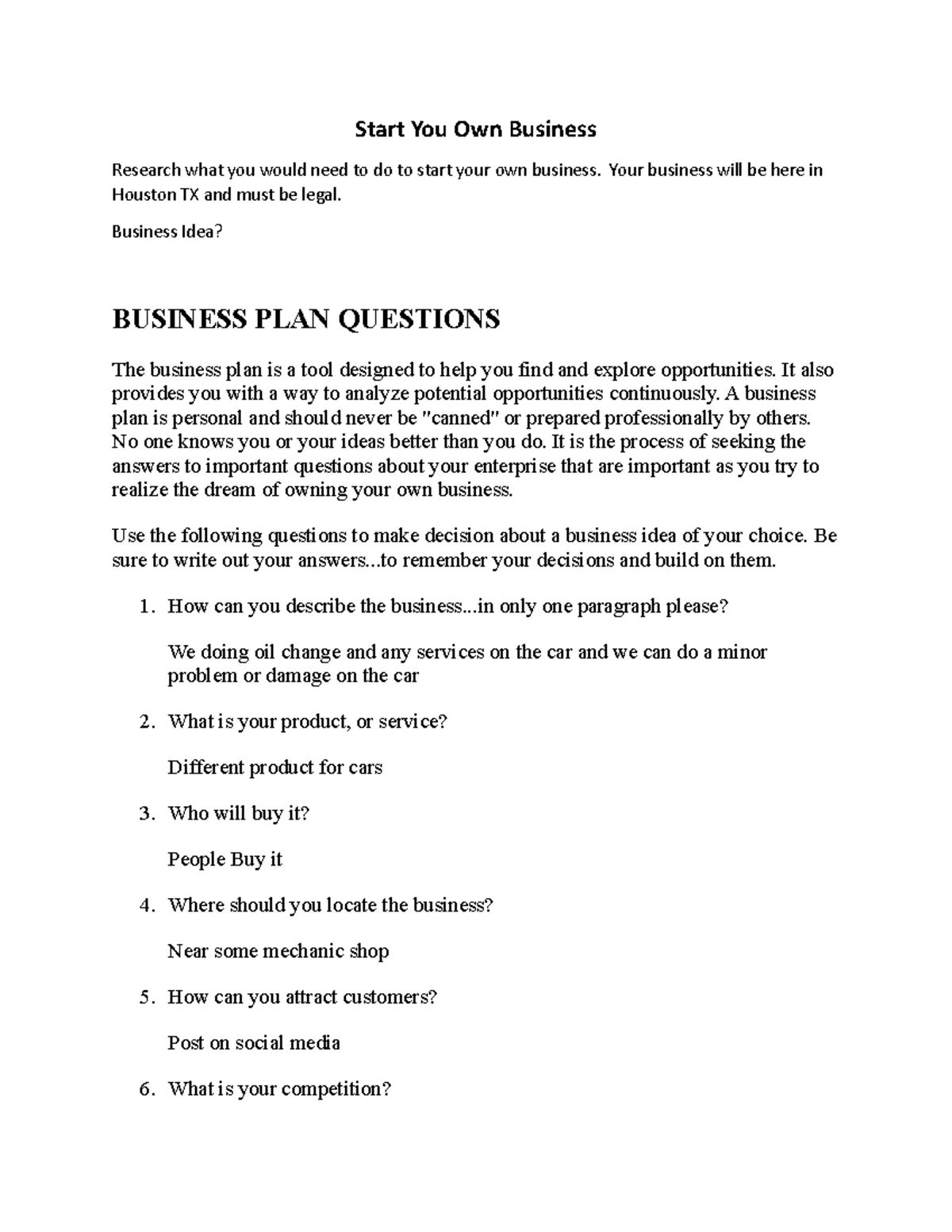 Start You Own Business Description Is The Pattern Of Narrative
