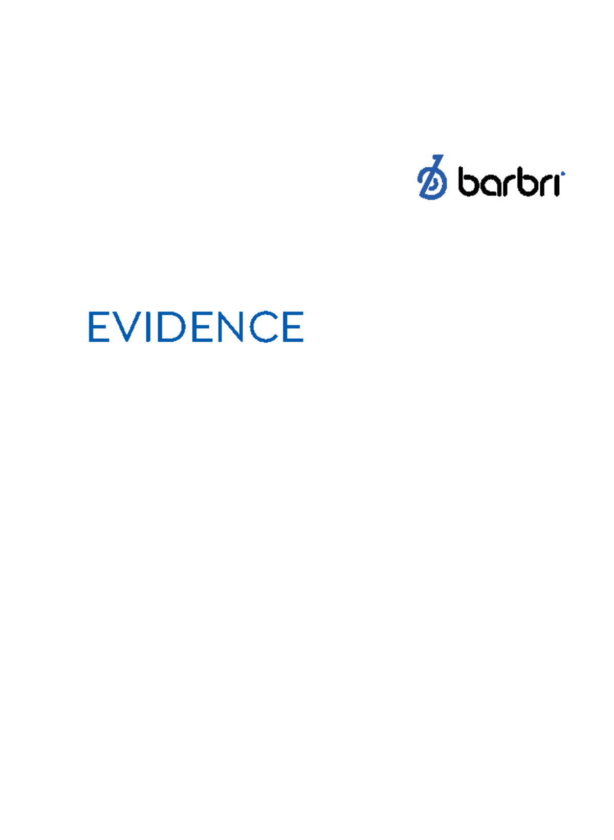 Barbri Evidence Outline - EVIDENCE ii. EVIDENCE EVIDENCE iii. xii. EVIDENCE Preliminary - Studocu