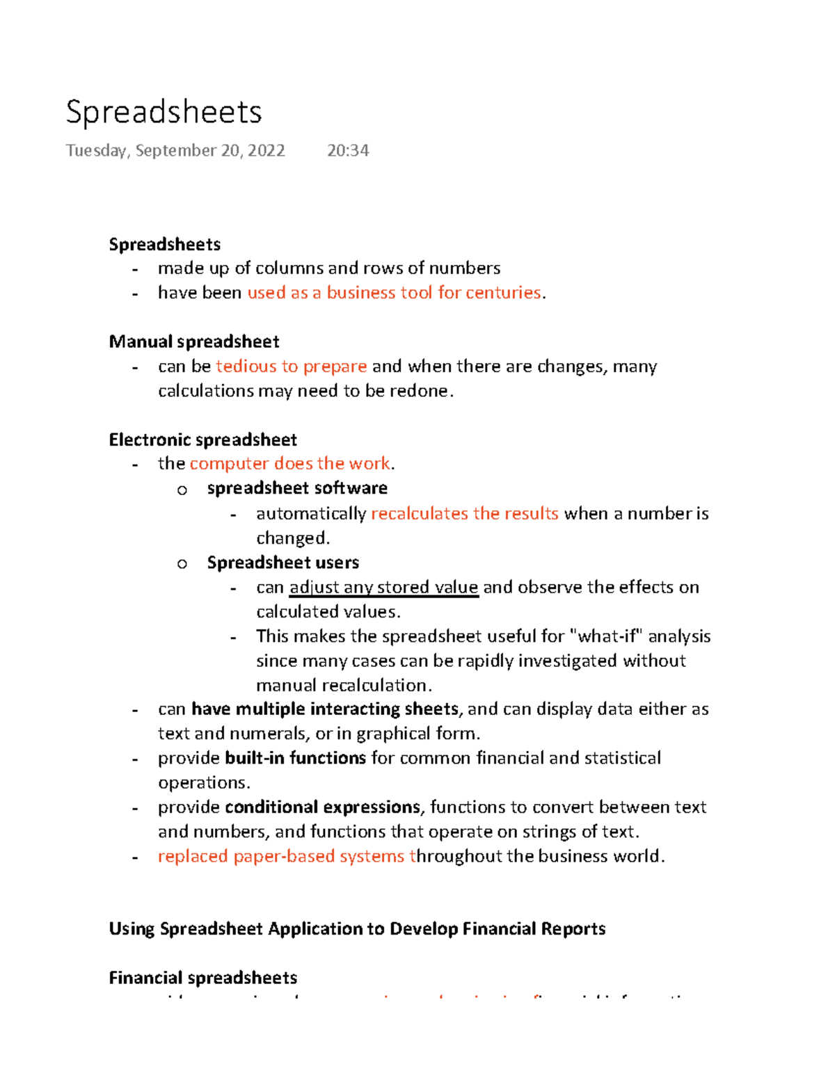Spreadsheets - Manual spreadsheet can be tedious to prepare and when ...