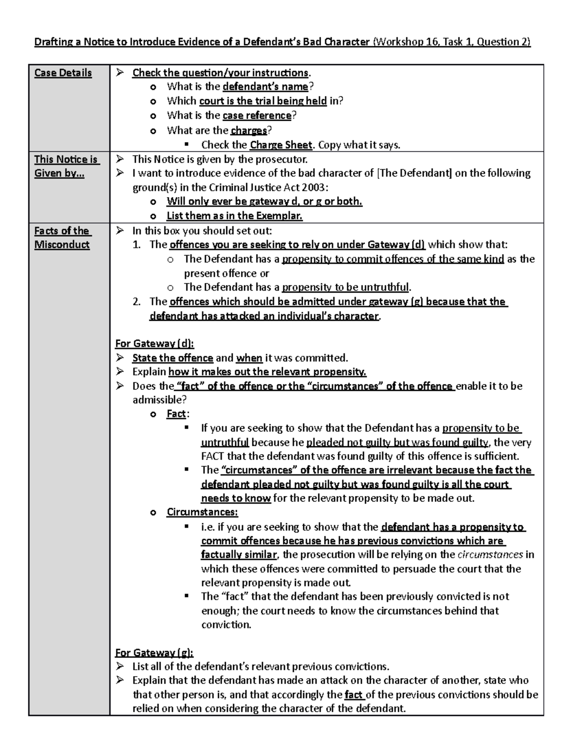 4. Drafting a Notice to Introduce Evidence of a Defendant's Bad ...