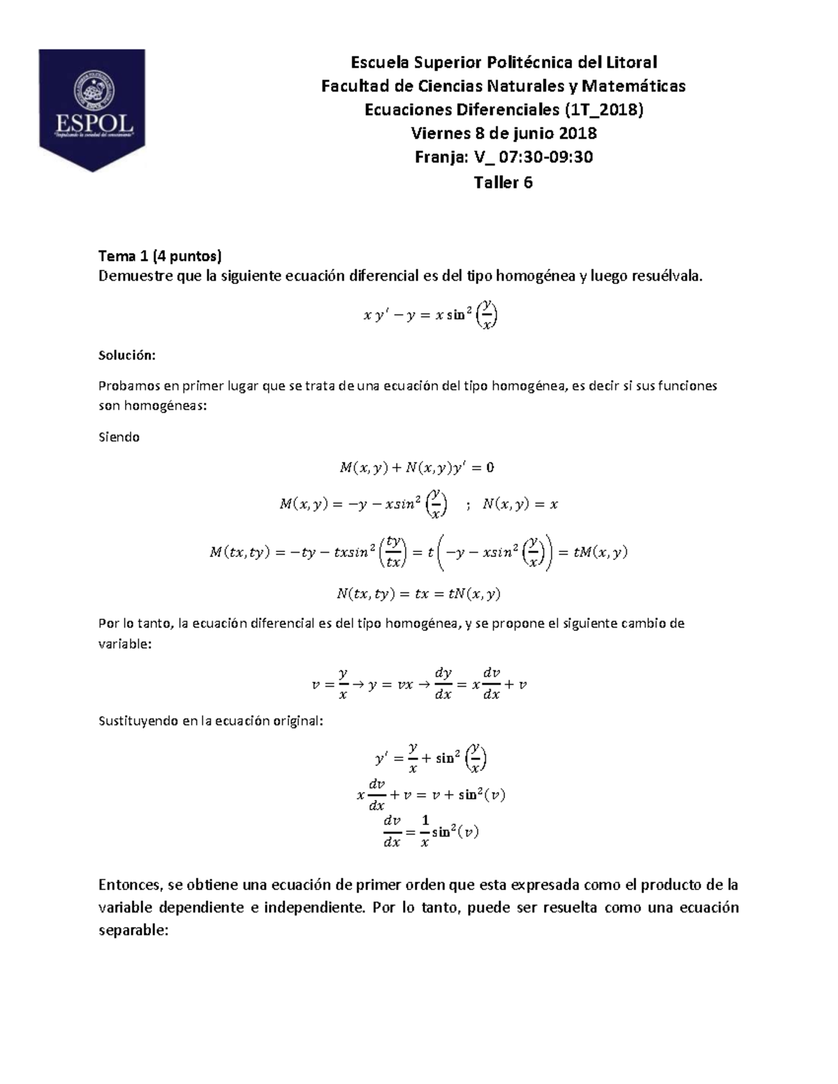 Taller 6V0730SR - Warning: TT: undefined function: 32 Facultad de Ciencias Naturales y ...