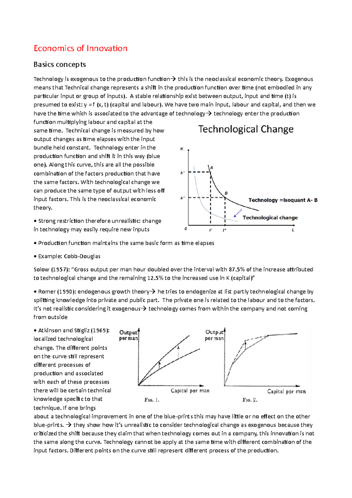 Economics of innovation - Economics of Innovation Basics concepts ...