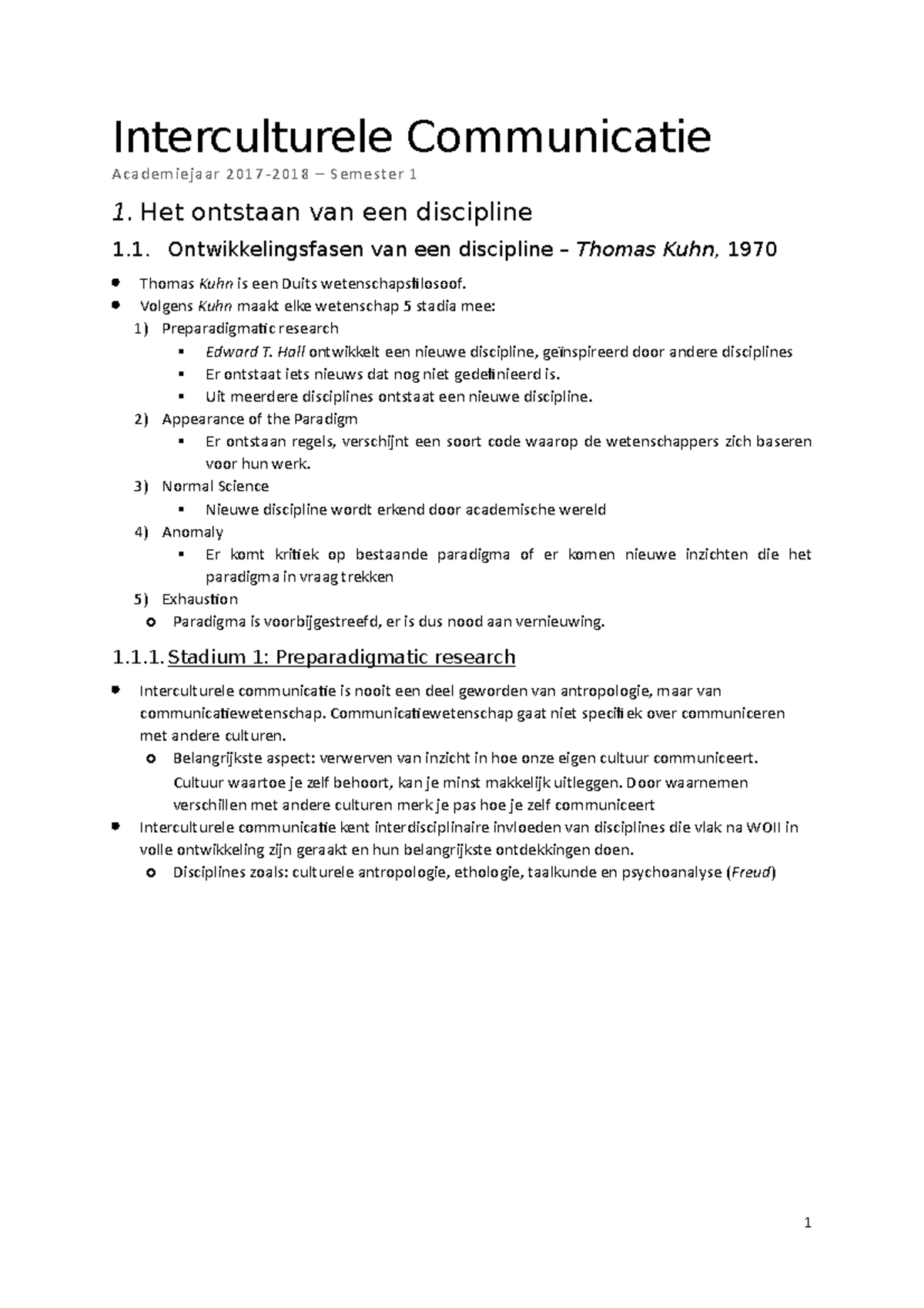 Interculturele Communicatie - Samenvatting - Interculturele ...