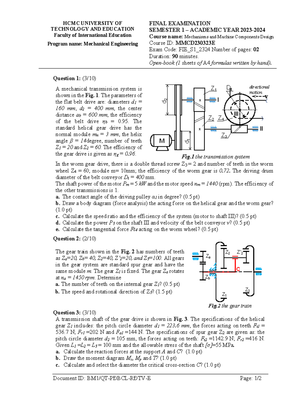 MMCD FIE S1 2324 240102 - HCMC UNIVERSITY OF TECHNOLOGY AND EDUCATION ...