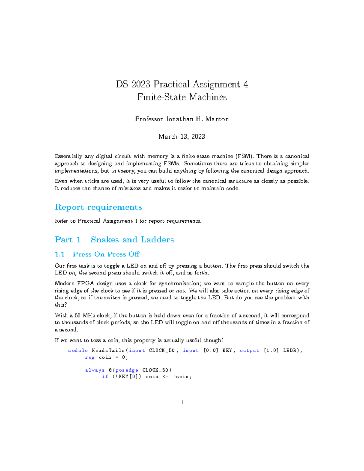 PA04 - pa4 - DS 2023 Practical Assignment 4 Finite-State Machines ...