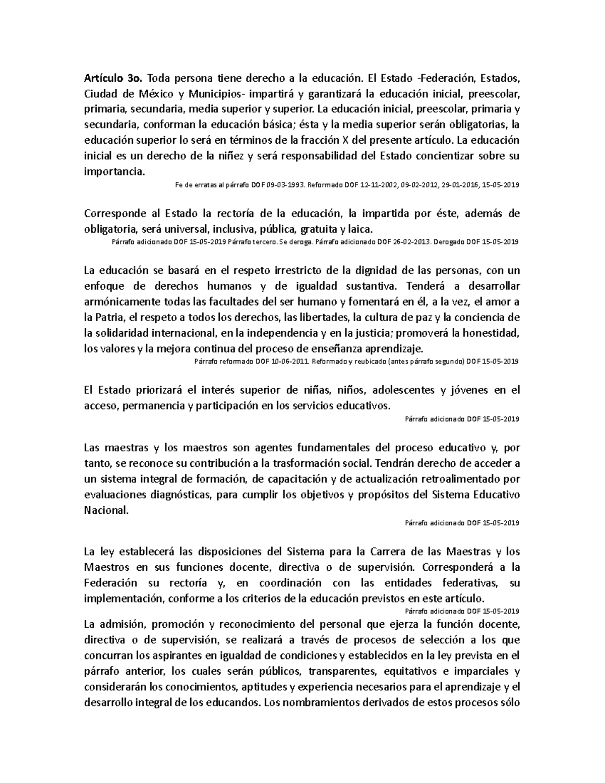 Artículo 3o - PARA SU ANALISIS - Artículo 3o. Toda persona tiene ...