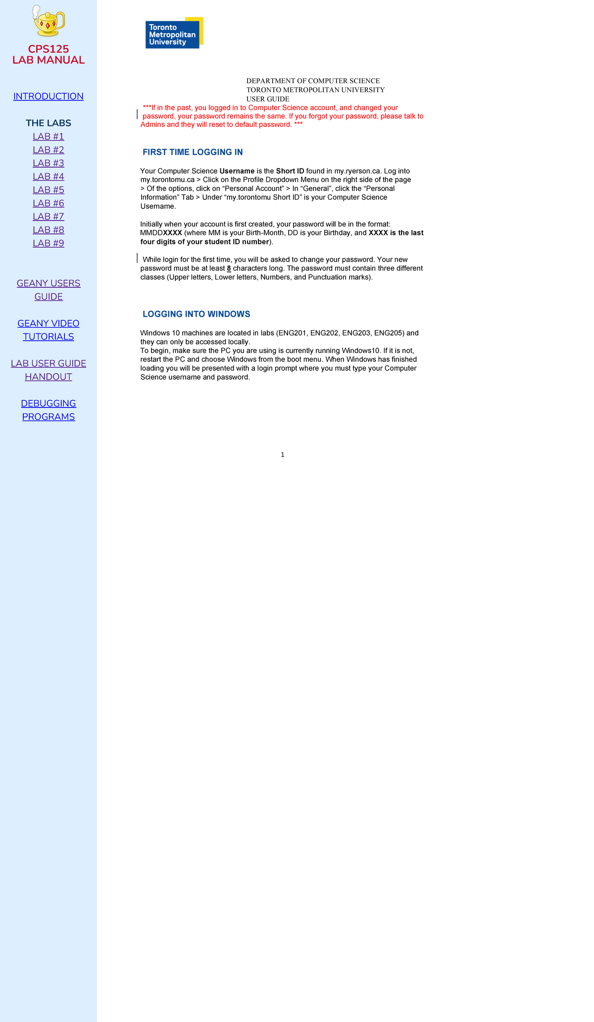 CPS125 Lab Manual 7 - djdjjd - CPS LAB MANUAL INTRODUCTION THE LABS LAB ...