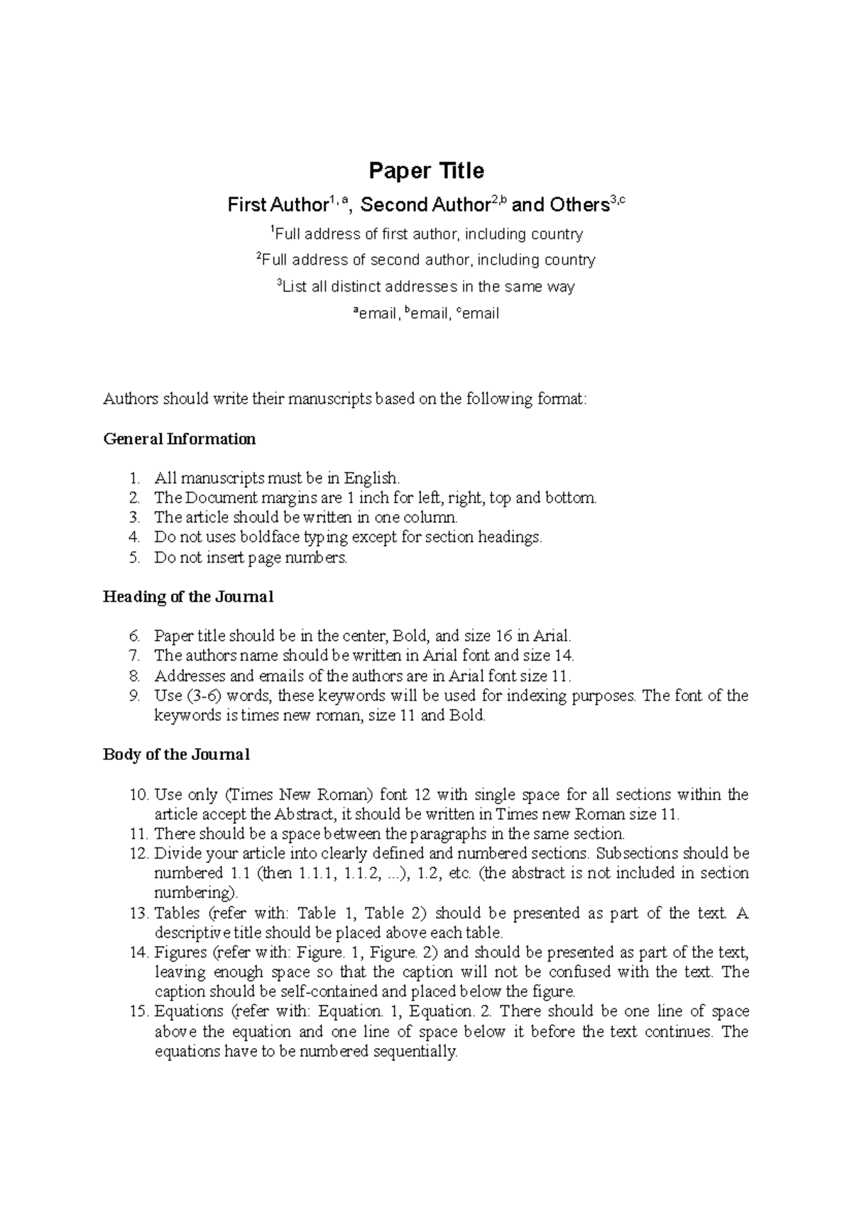 Writingstyleformat - Writing style format - Paper Title First Author1 ...