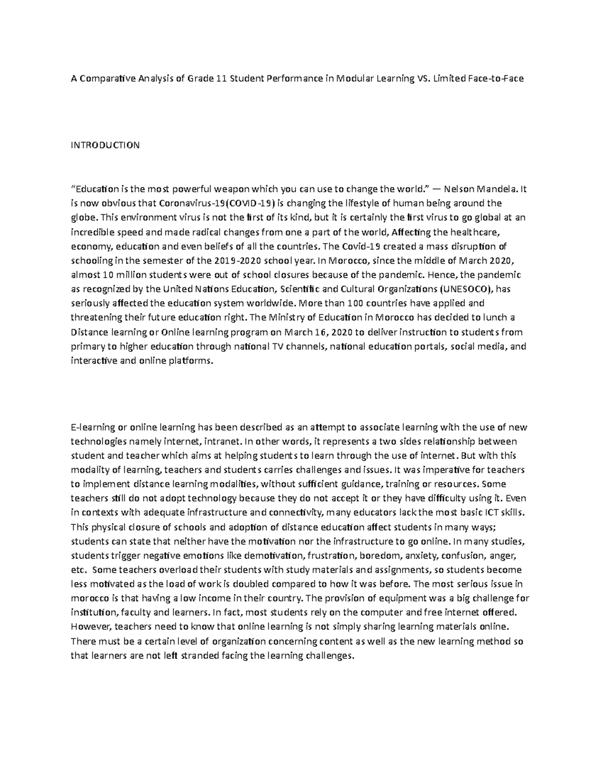 New-research - Research - A Comparative Analysis of Grade 11 Student ...