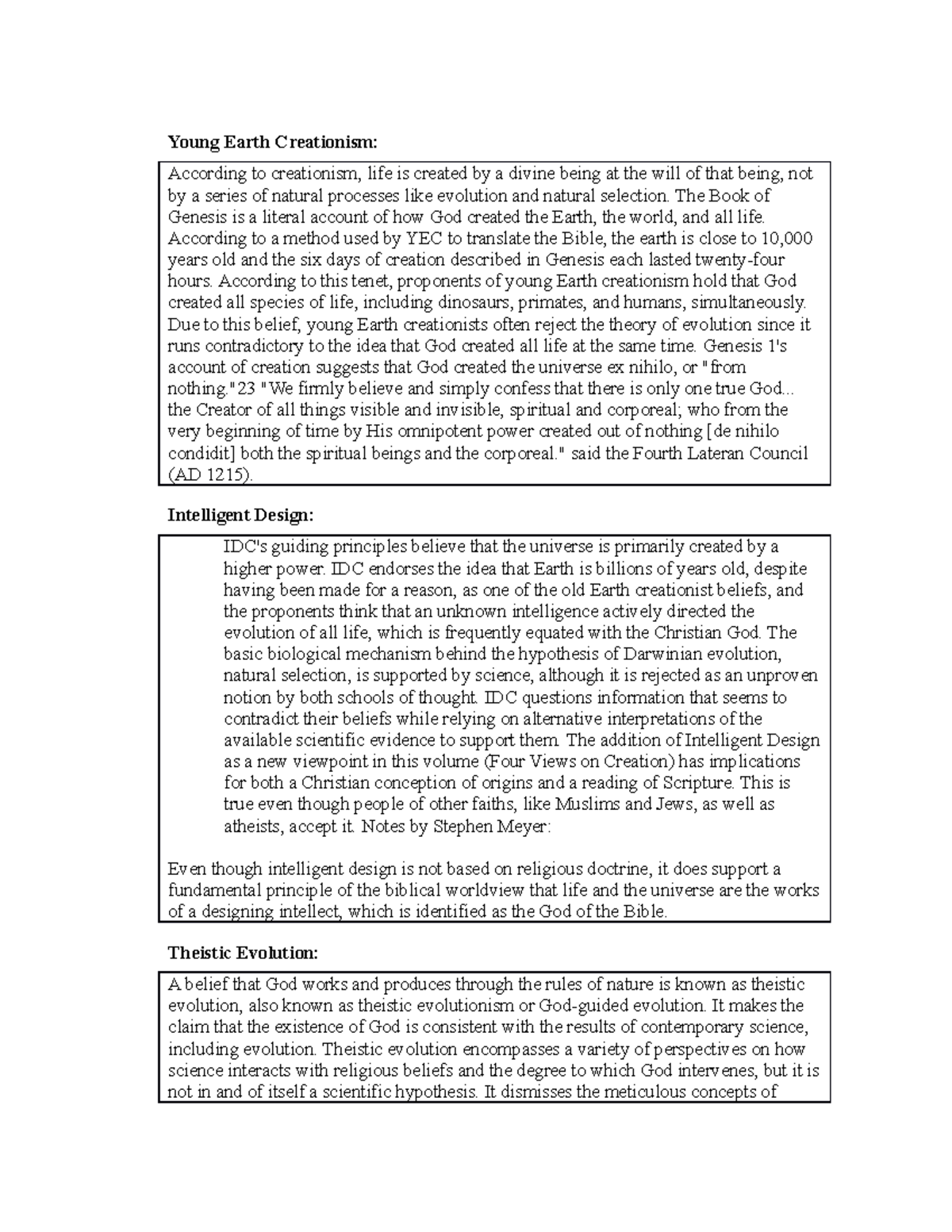 Creation AND Evolution - Young Earth Creationism: According to ...