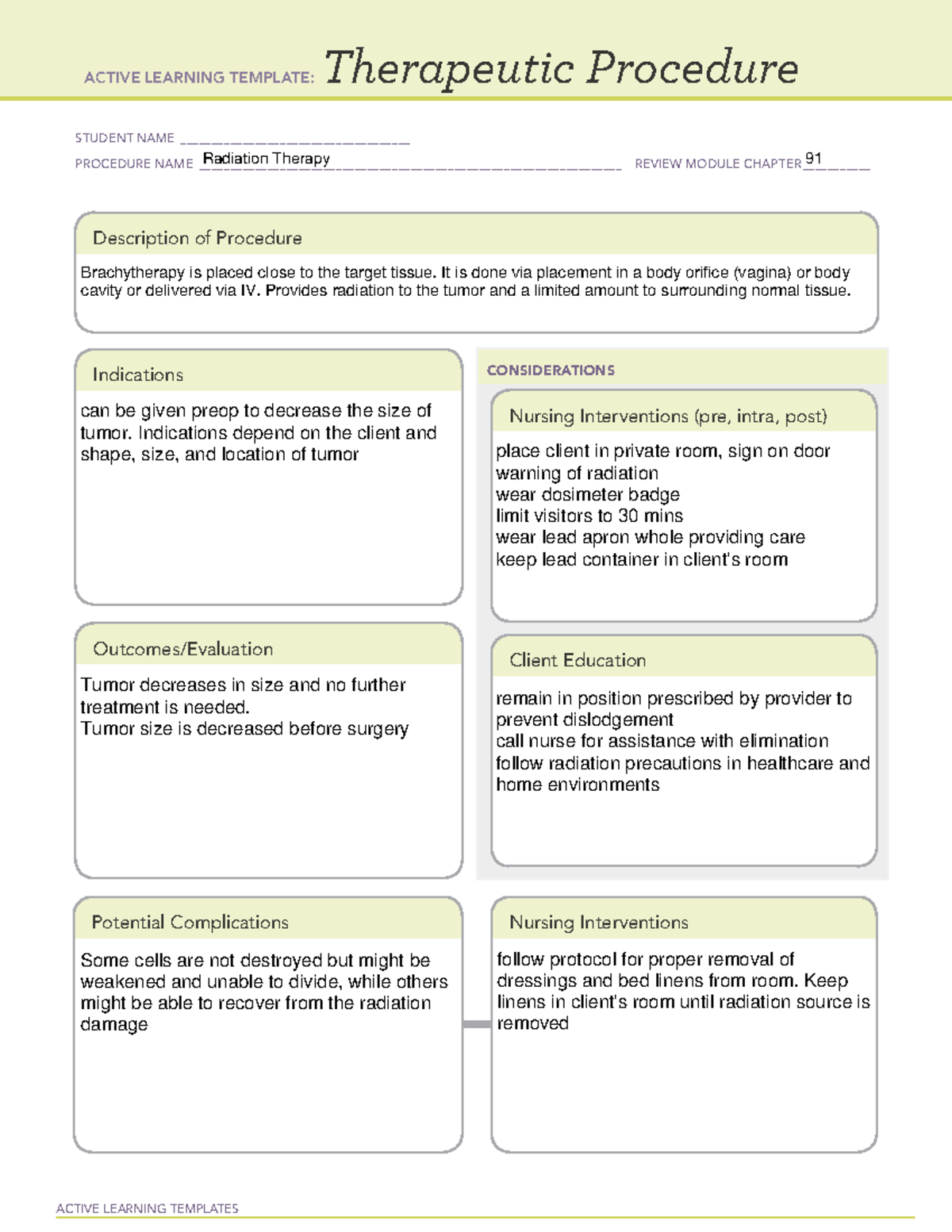 External Radiation Therapy
