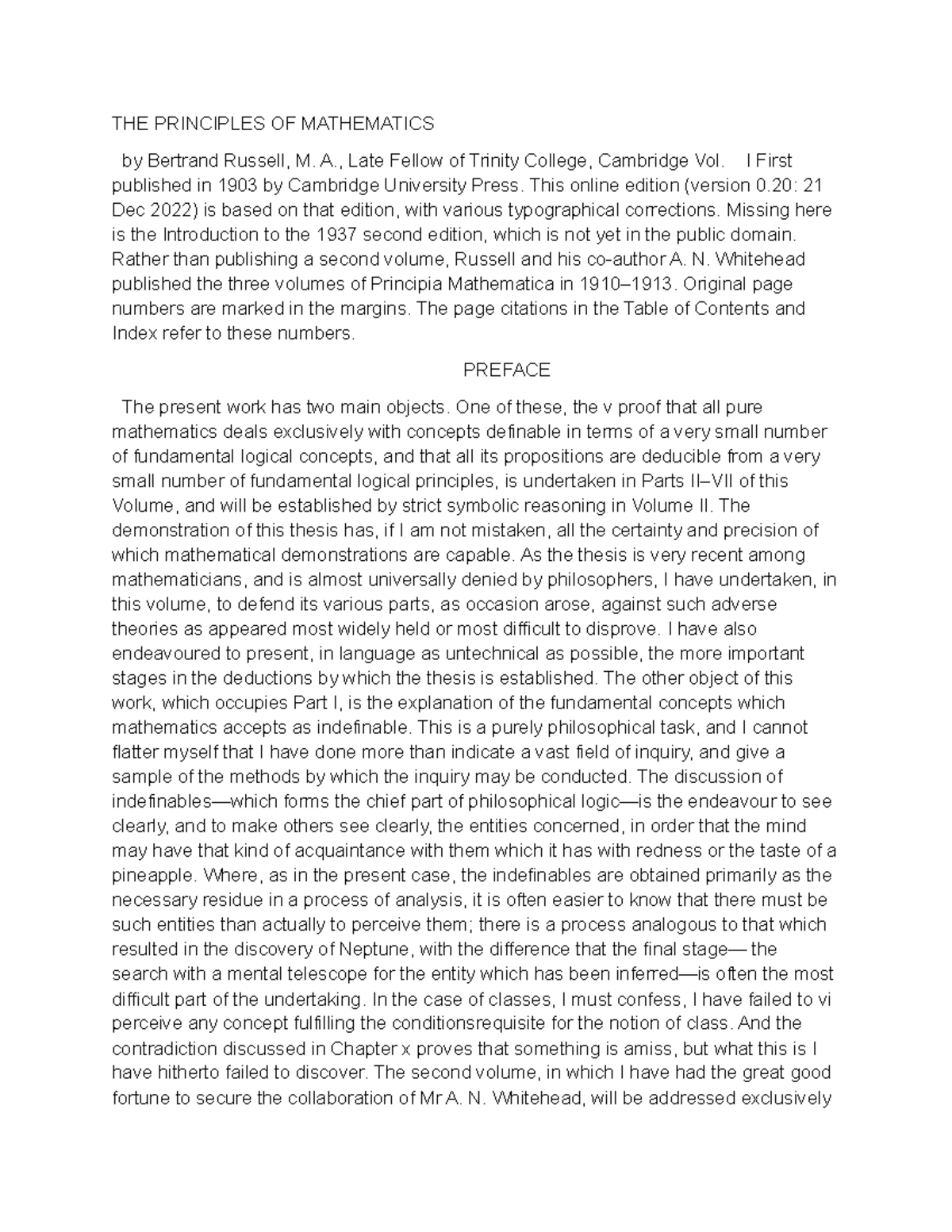 THE Principles OF Mathematics - THE PRINCIPLES OF MATHEMATICS by ...