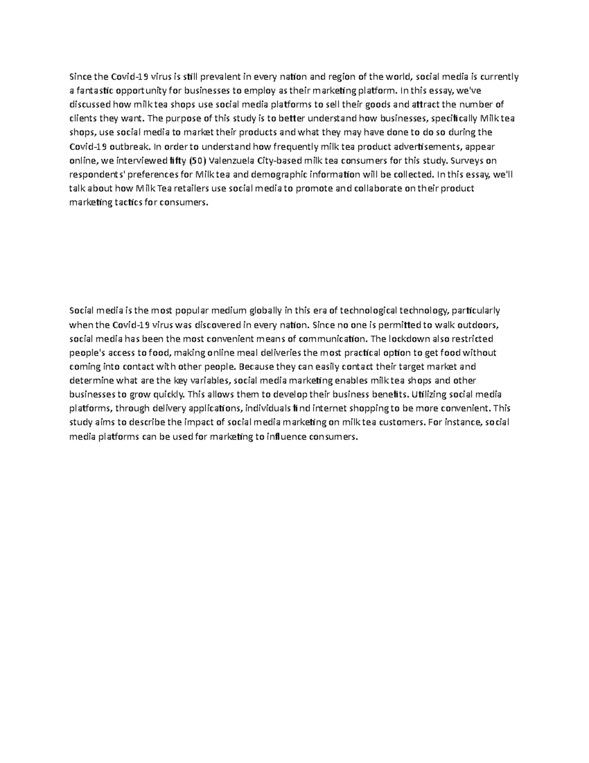 Research Abstract AND Introductuion - Since the Covid-19 virus is still ...