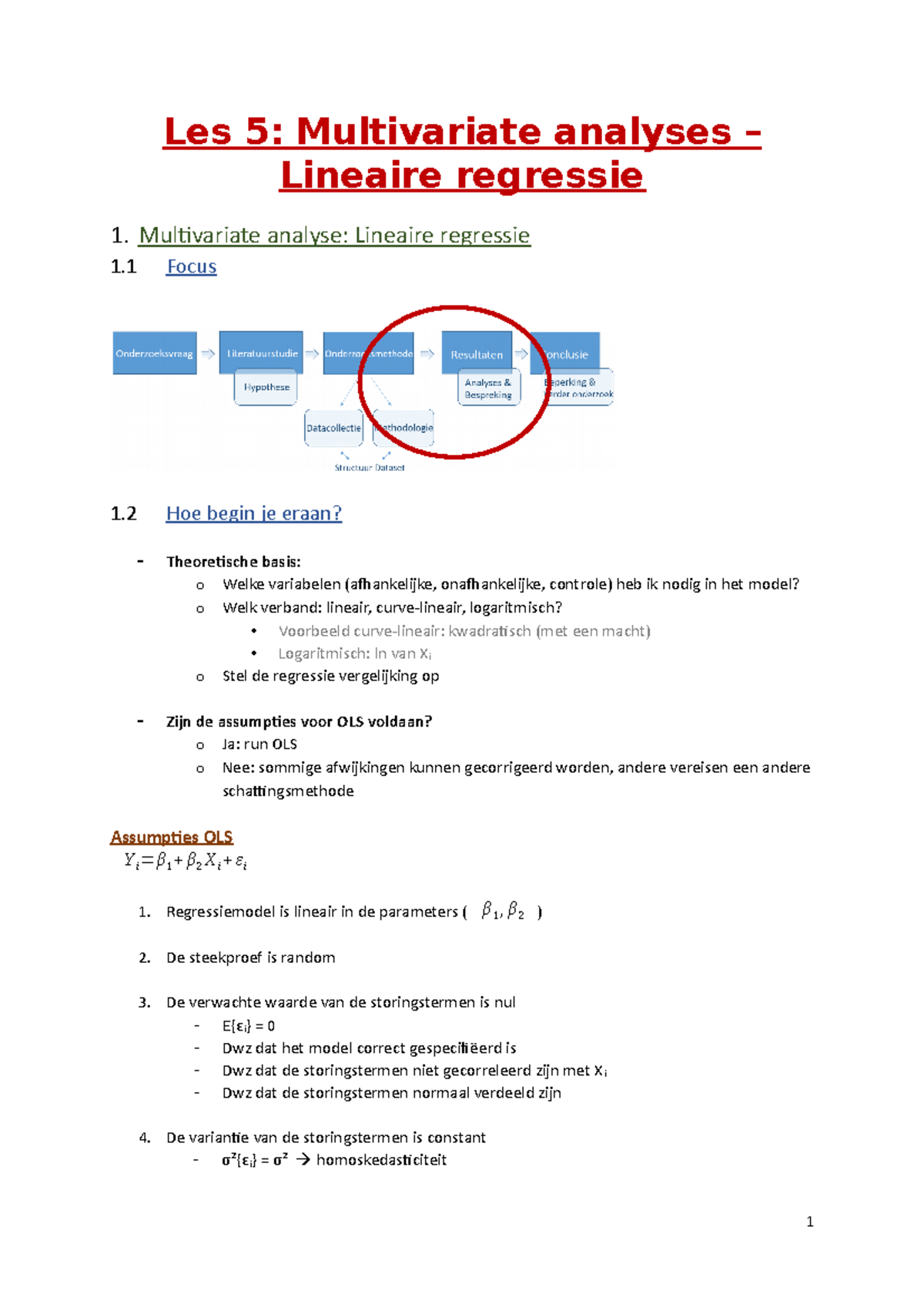 Les 5 Multivariate analyses Lineaire regressie 22 10 - Les 5 ...