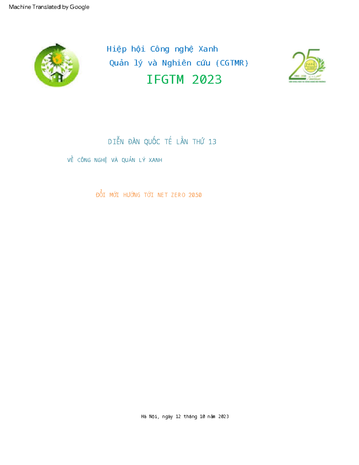 Tentative program 06102023 Final version 1 - Hà Nội, ngày 12 tháng 10 ...