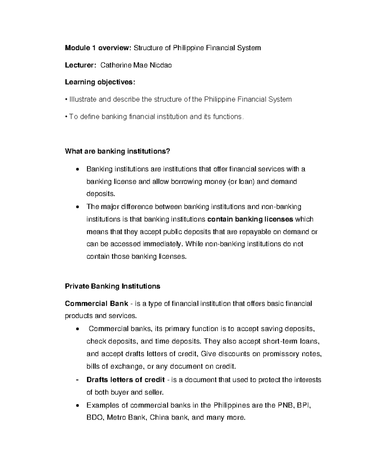Module 1.5 Struc Phil Fin Sys - Nicdao, CM - Module 1 overview ...