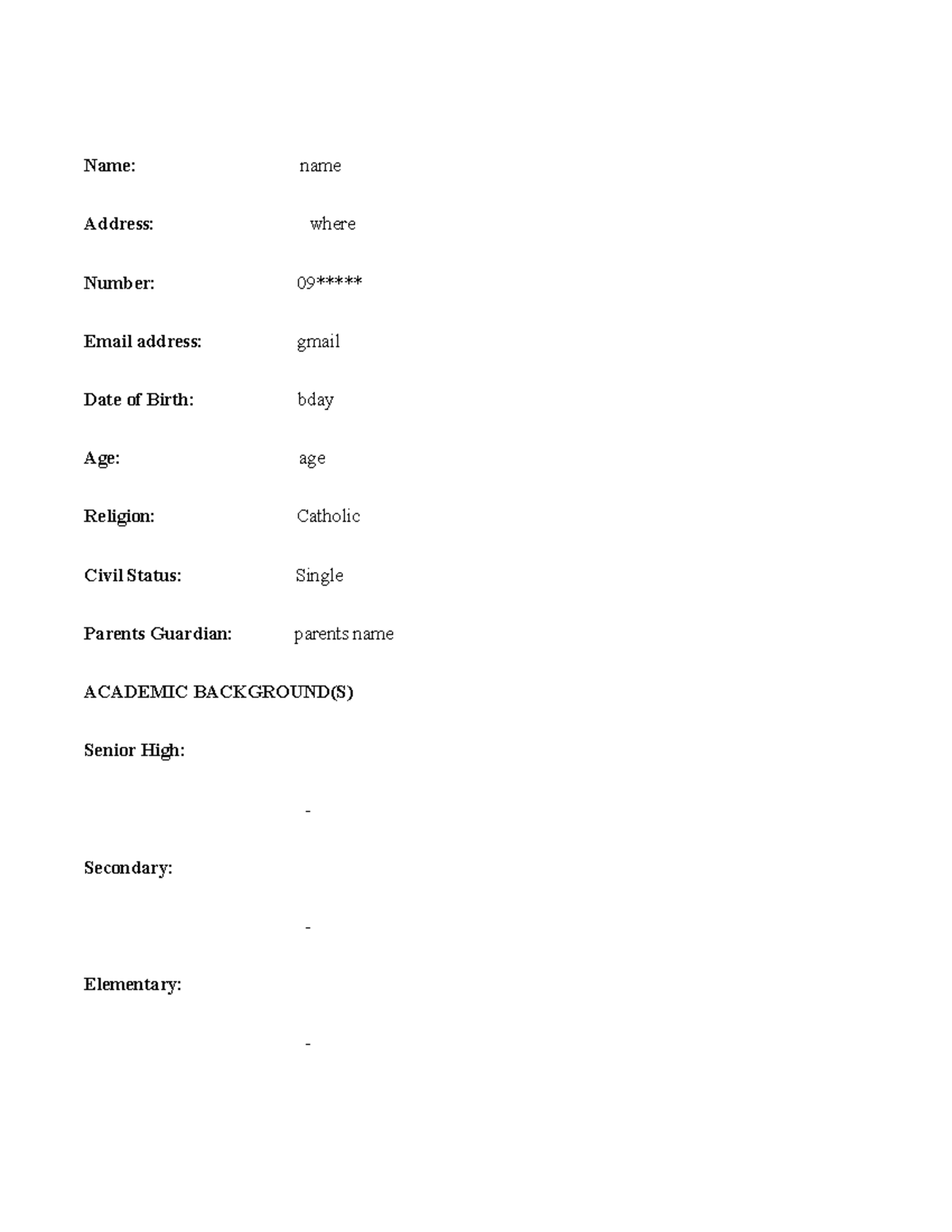 Resume with letter - sana mahelp - Reading and Writing Skills - Name ...