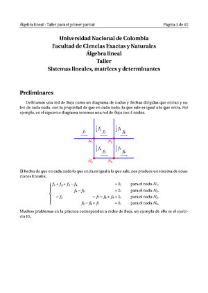 Programa Algebra Lineal - UNIVERSIDAD NACIONAL DE COLOMBIA DEPARTAMENTO ...