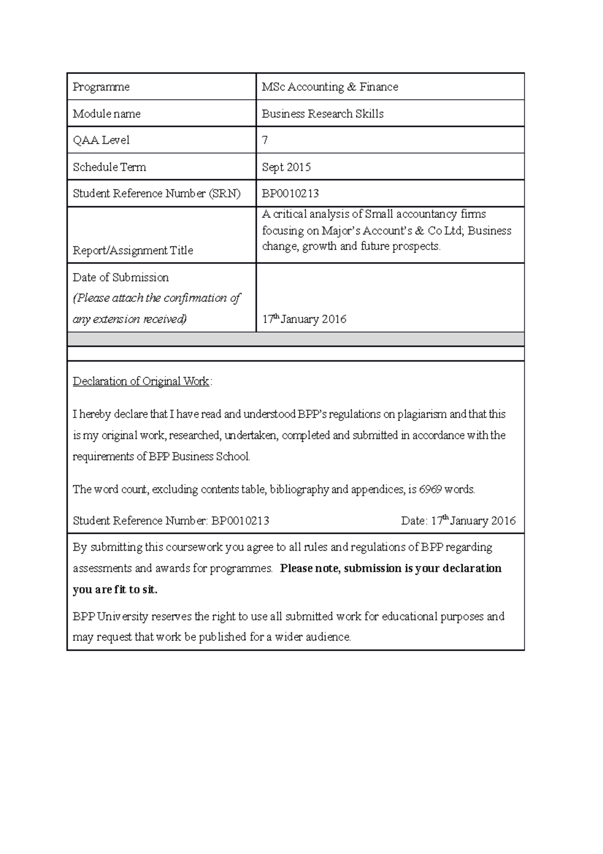 Example - Uploading docs to get access - Programme MSc Accounting ...