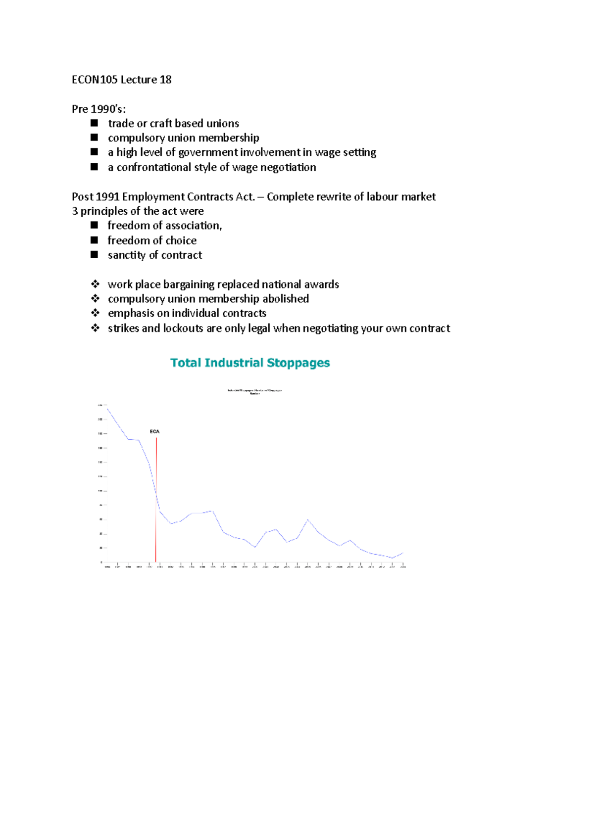 ECON105 L18 - ECON105 Lecture 18 Pre 1990’s: n trade or craft based ...