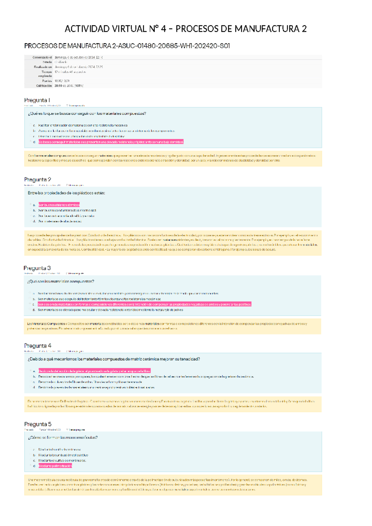 Actividad Virtual N 4 Procesos DE Manufactura 2 - ACTIVIDAD VIRTUAL 4 PROCESOS DE MANUFACTURA 2 ...