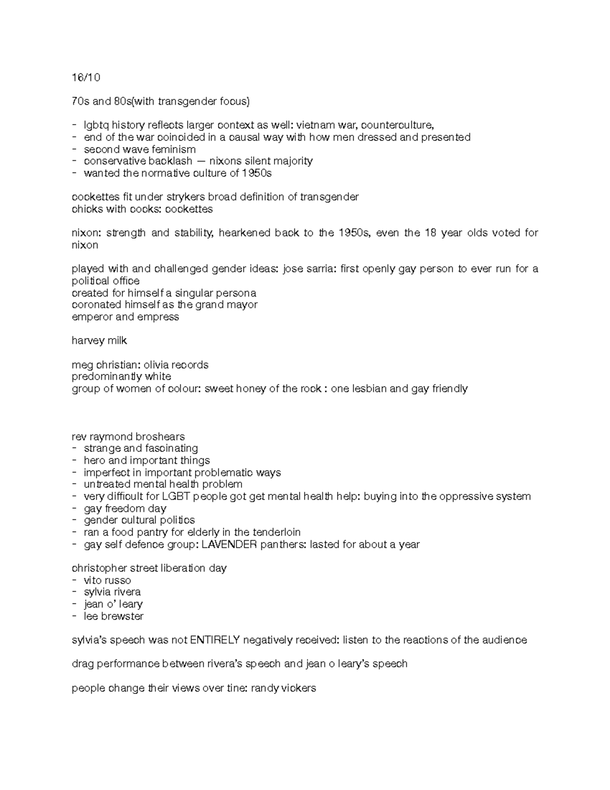 lgbtq cultures since stonewall part 2 - 16/ 70s and 80s(with ...