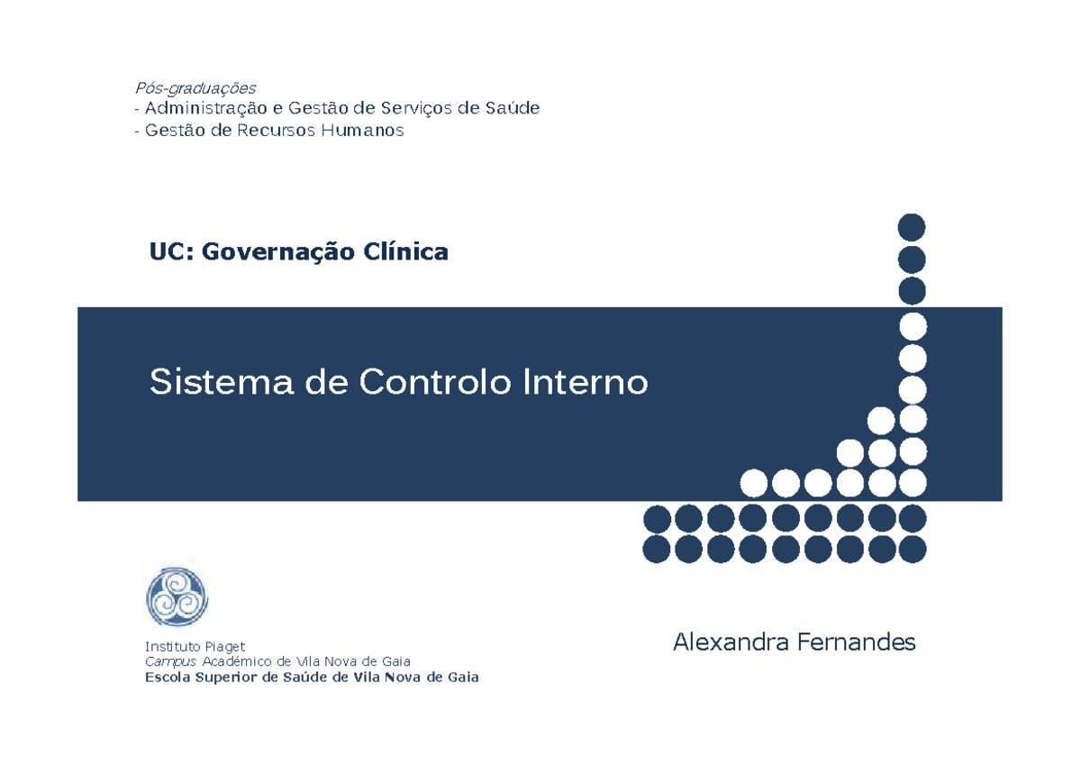 Sistema de controlo interno - Sistema de Controlo Interno - SCI ...