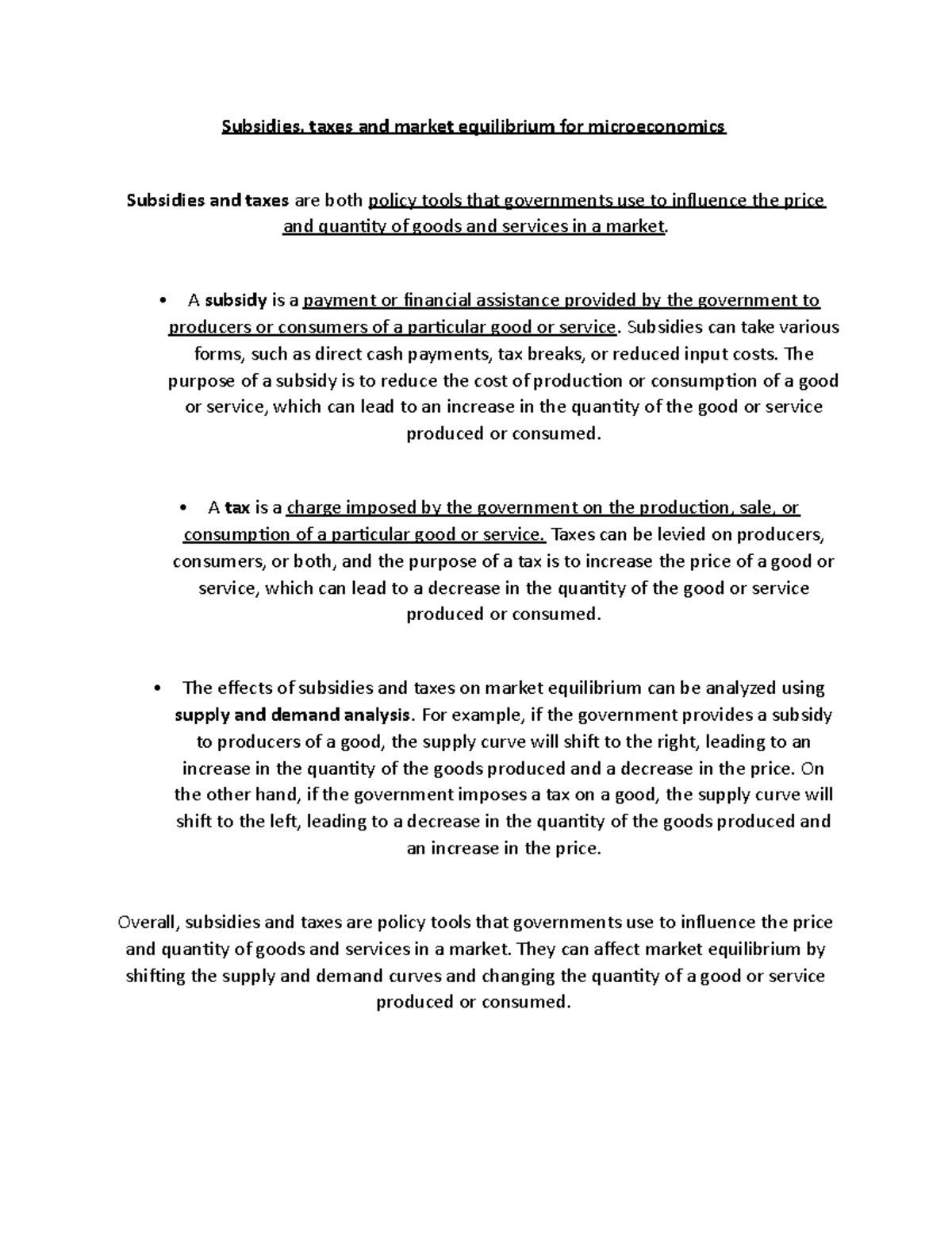 Document 89 (14) - Subsidies, taxes and market equilibrium for ...