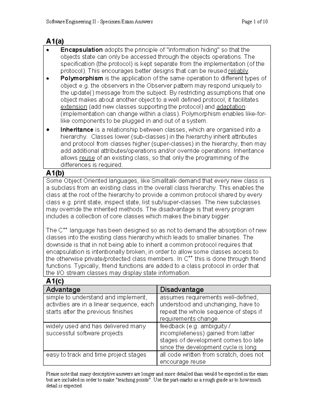 Exam 2014, questions and answers - ee2-12 - software engineering - Software Engineering II ...