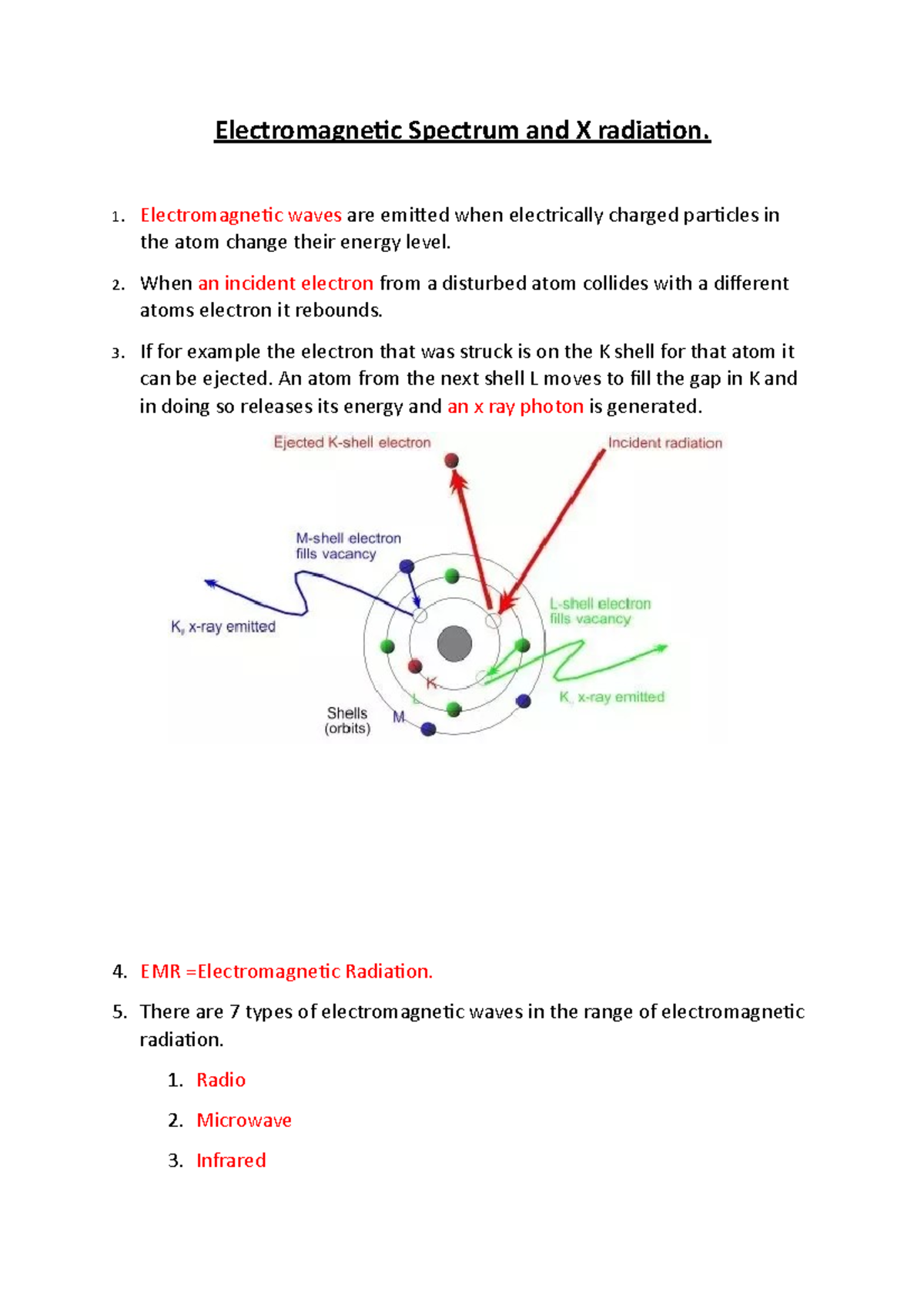 Electromagnetic Spectrum and X-Radiation - Electromagnetic Spectrum and ...