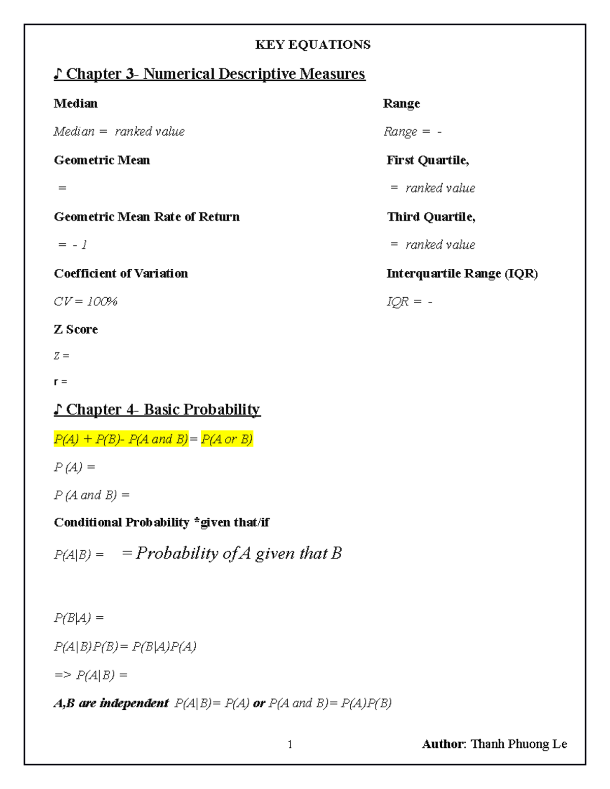 KEY- Equations-new - dd a fes a v - KEY EQUATIONS ♪ Chapter 3 ...