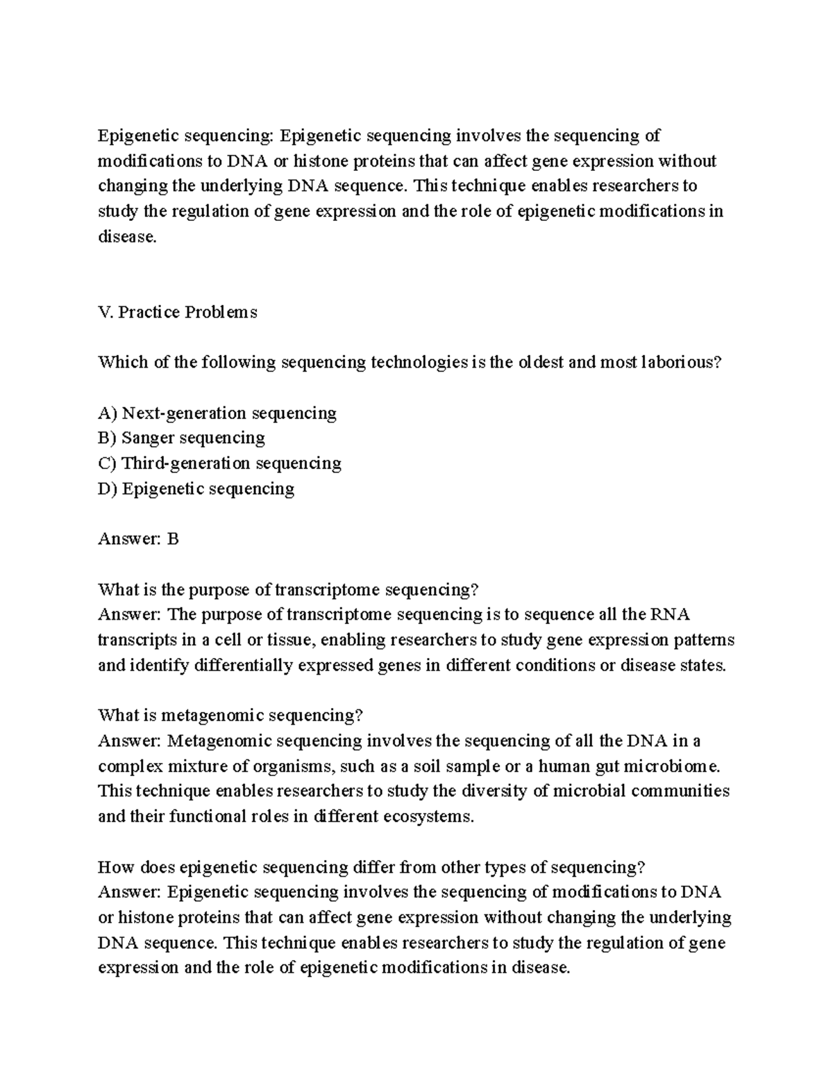 Sequencing Notes 3- Google Docs - Epigenetic sequencing: Epigenetic ...